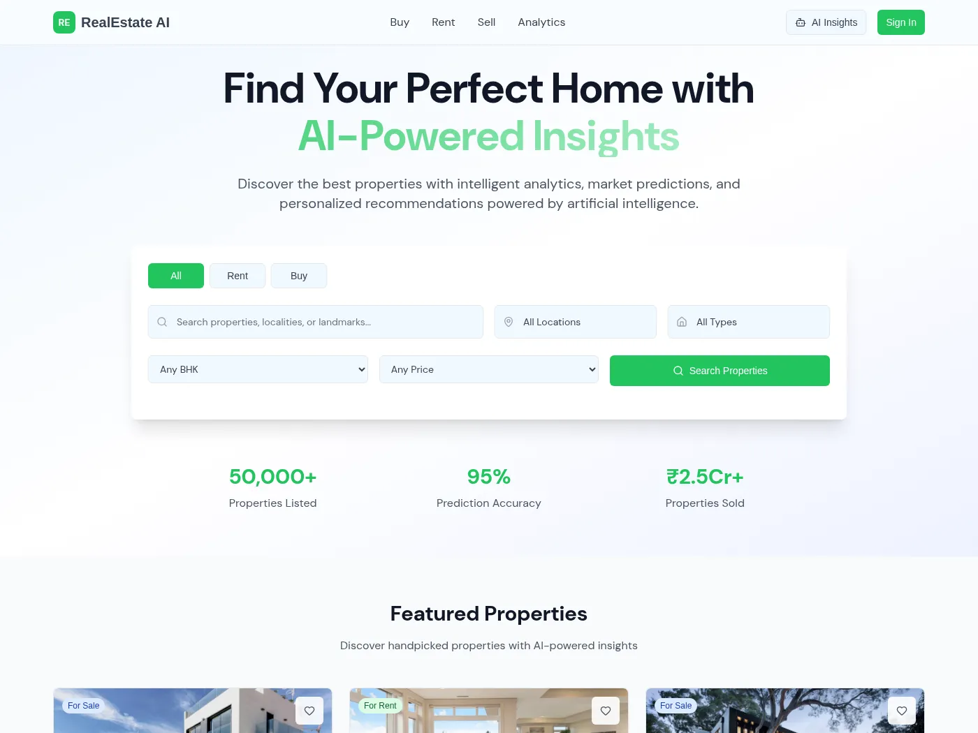 AI-Powered Real Estate Insights Platform
