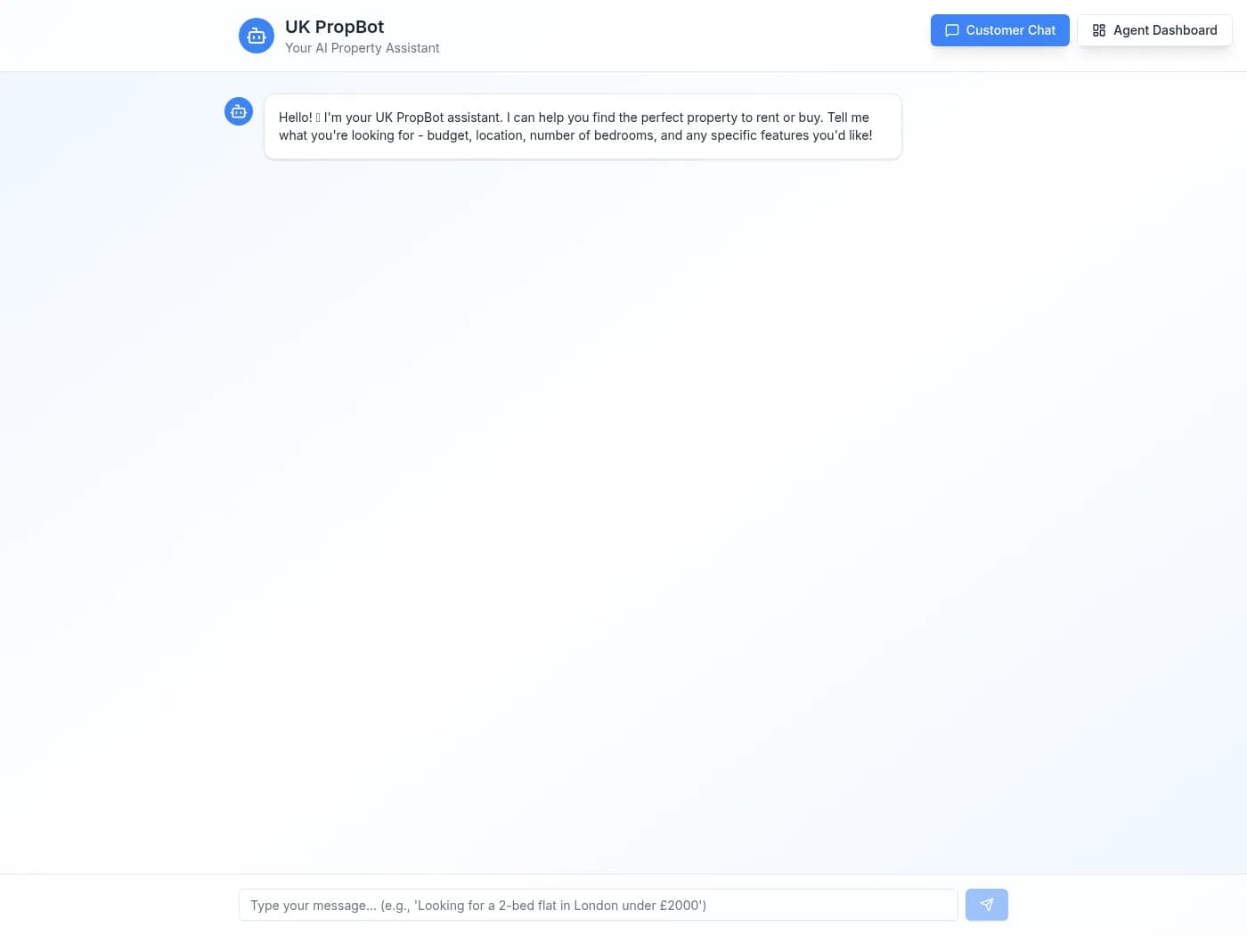 AI-Powered Real Estate Chatbot for UK Property Agents