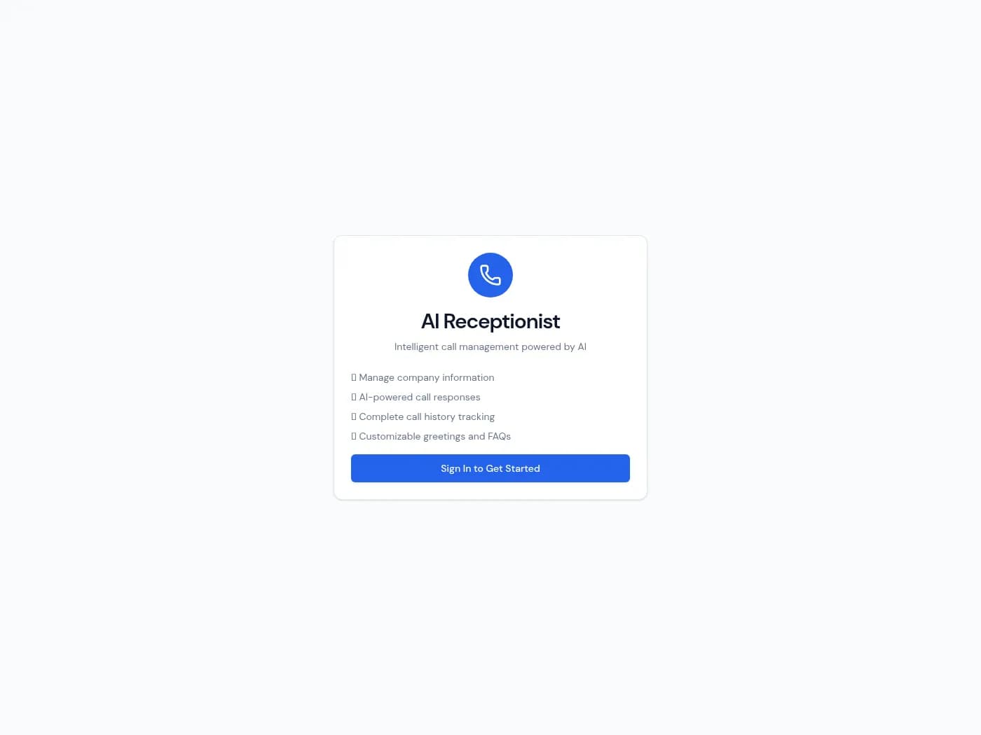 Ai receptionist