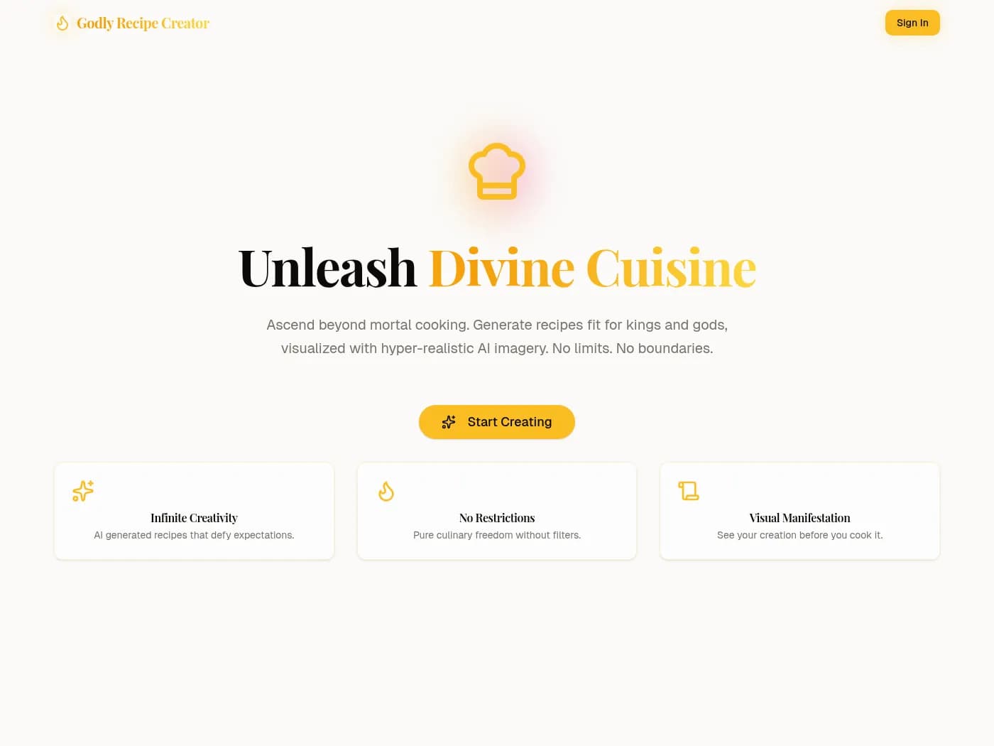 Godly Recipe Creator