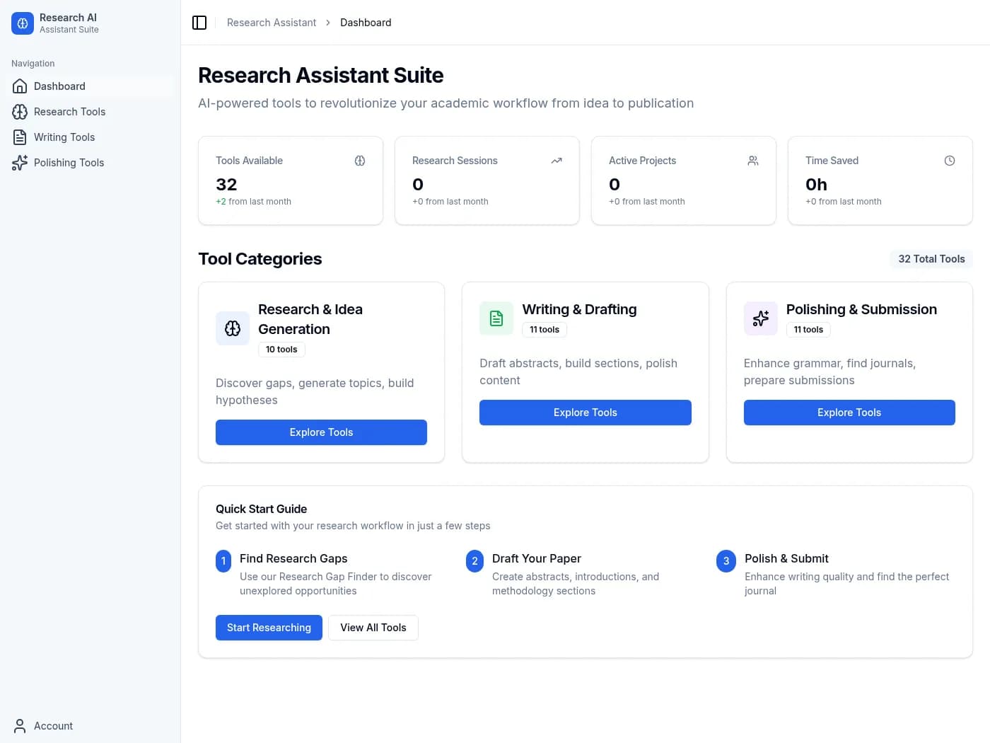 End-to-End AI-Powered Research Assistant Suite