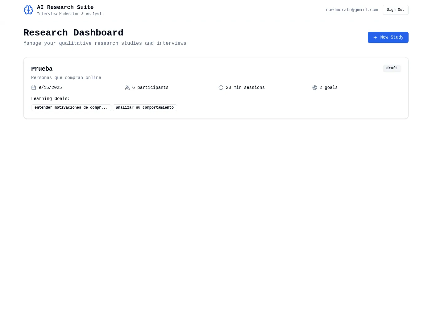 AI Research Interview Moderator & Reporting Suite