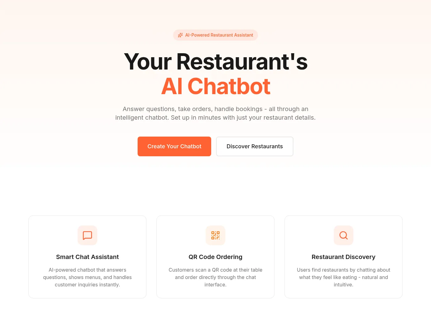 Chatbot-Powered Restaurant Assistant for Easy Ordering & Discovery