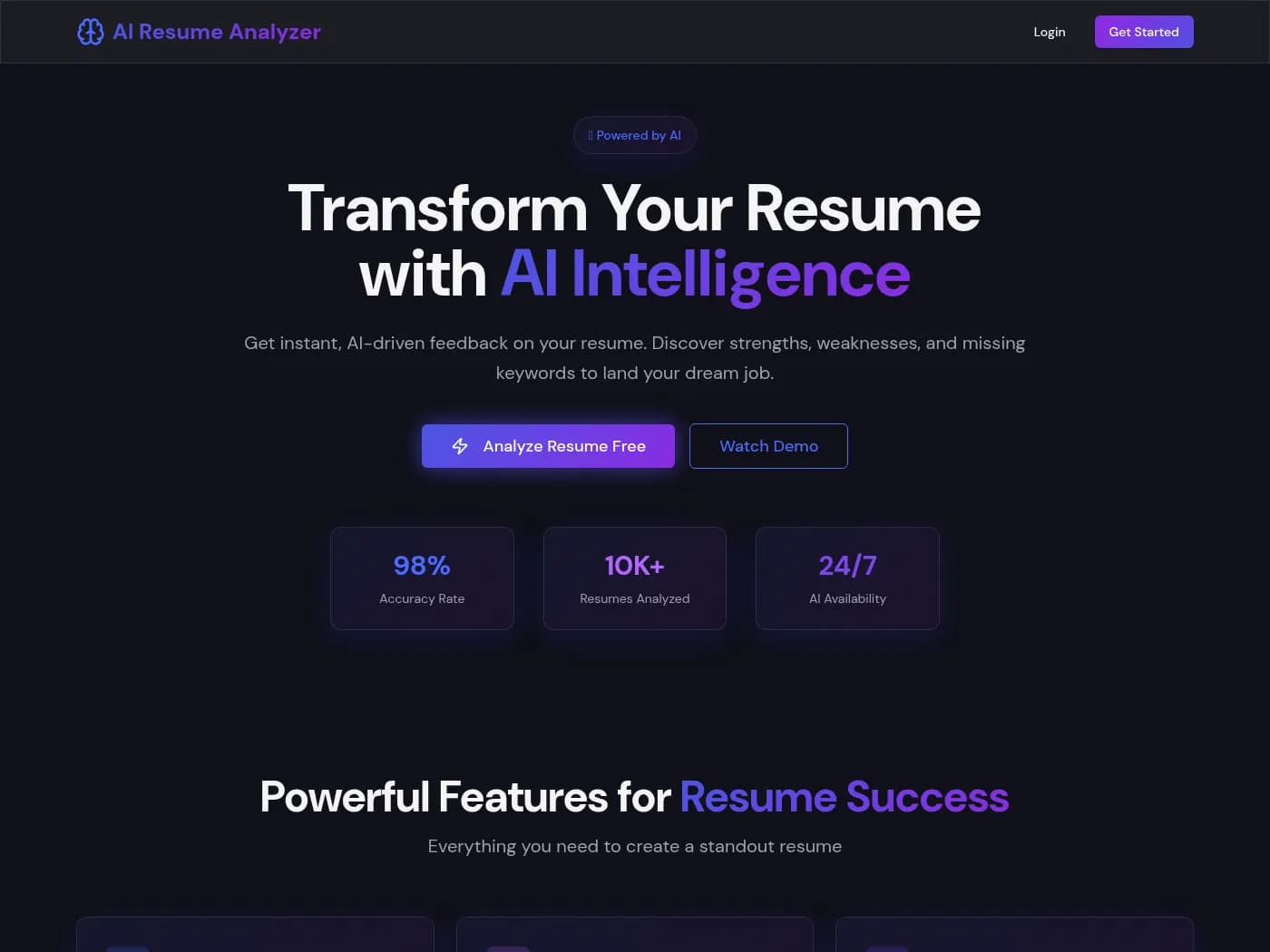 AI Resume Analyzer - Intelligent Resume Review SaaS