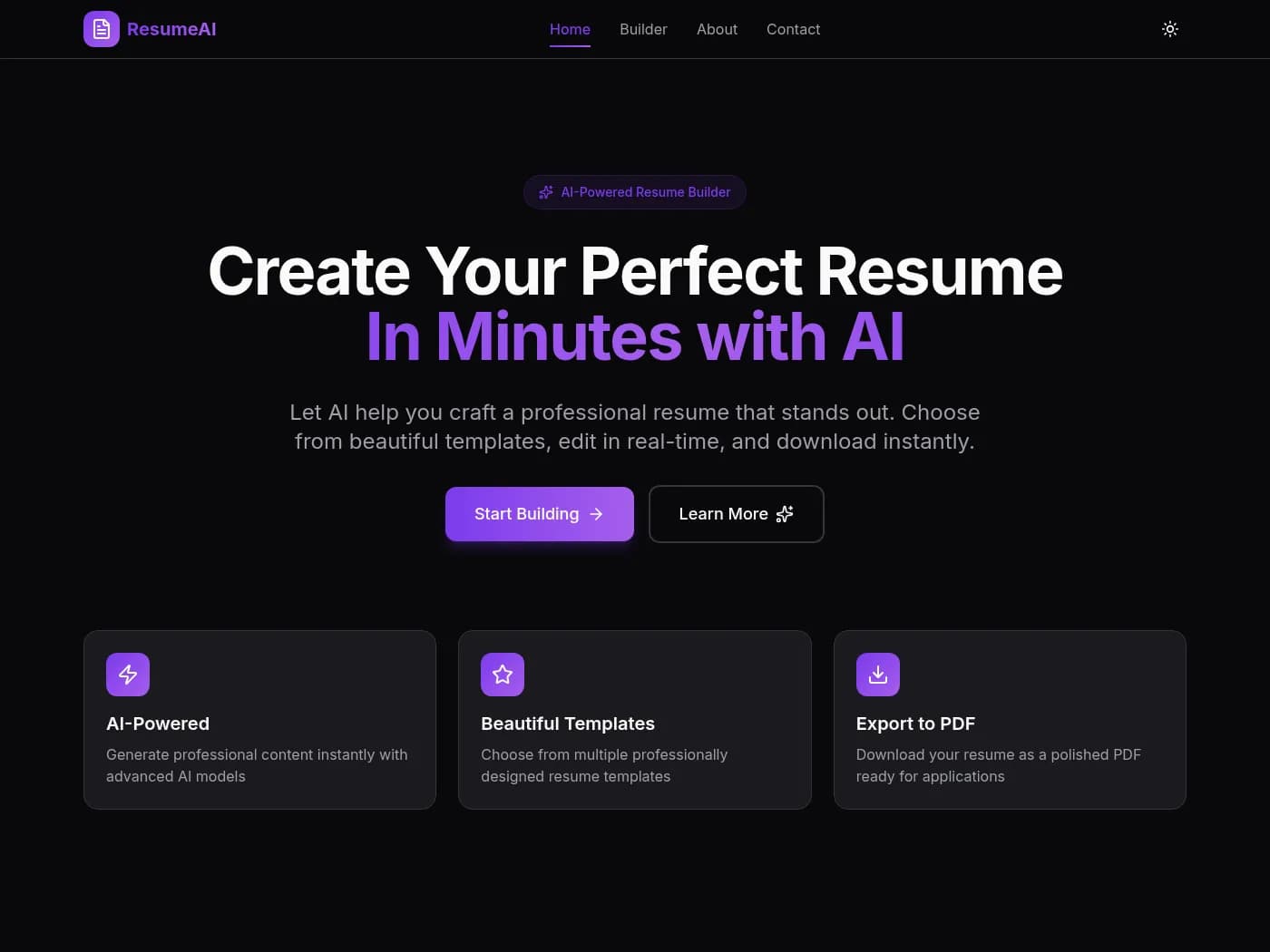 AI-Powered Full-Stack Resume Builder with Real-Time Editing and Smart Templates