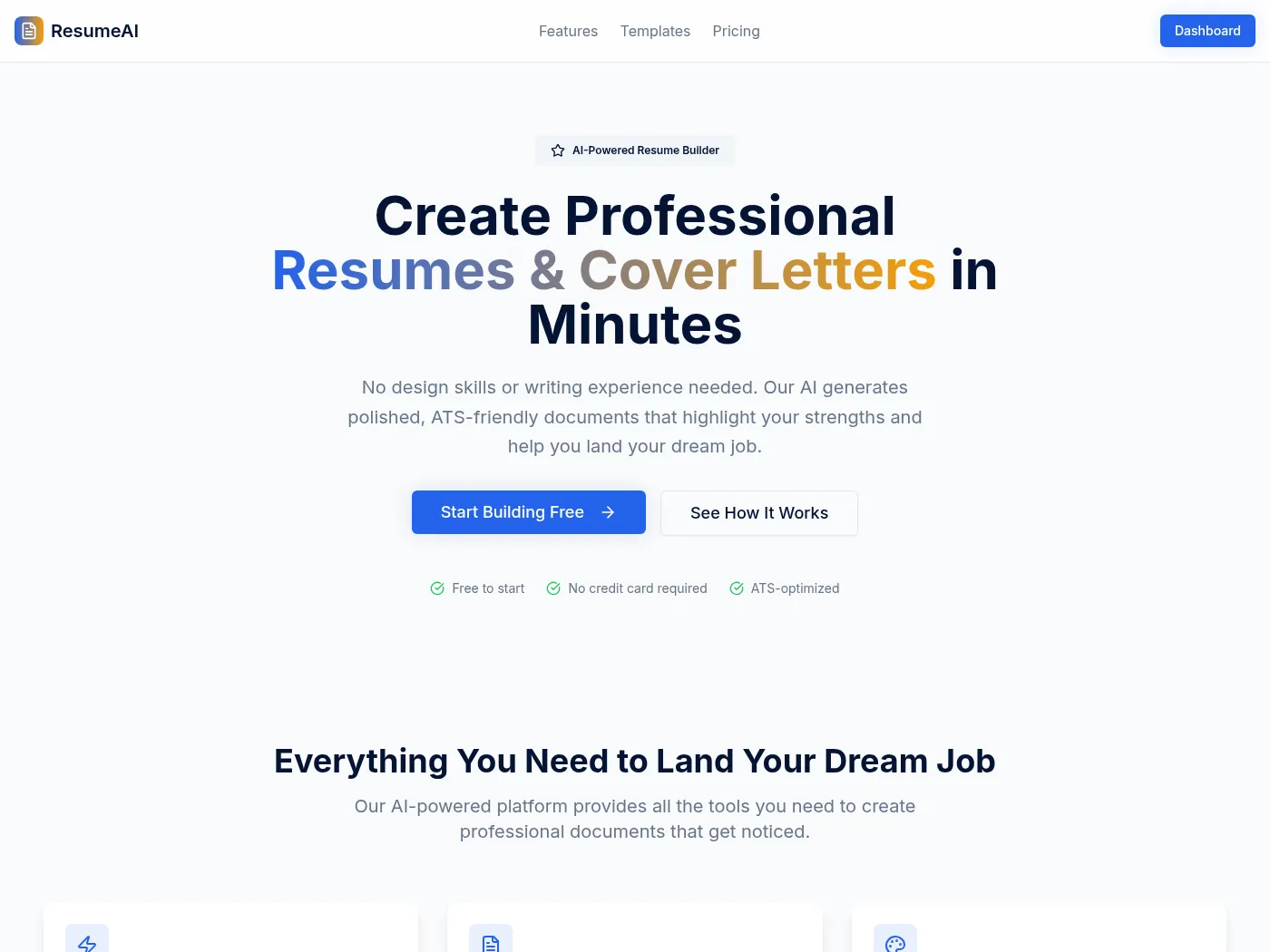 AI Resume & Cover Letter Builder
