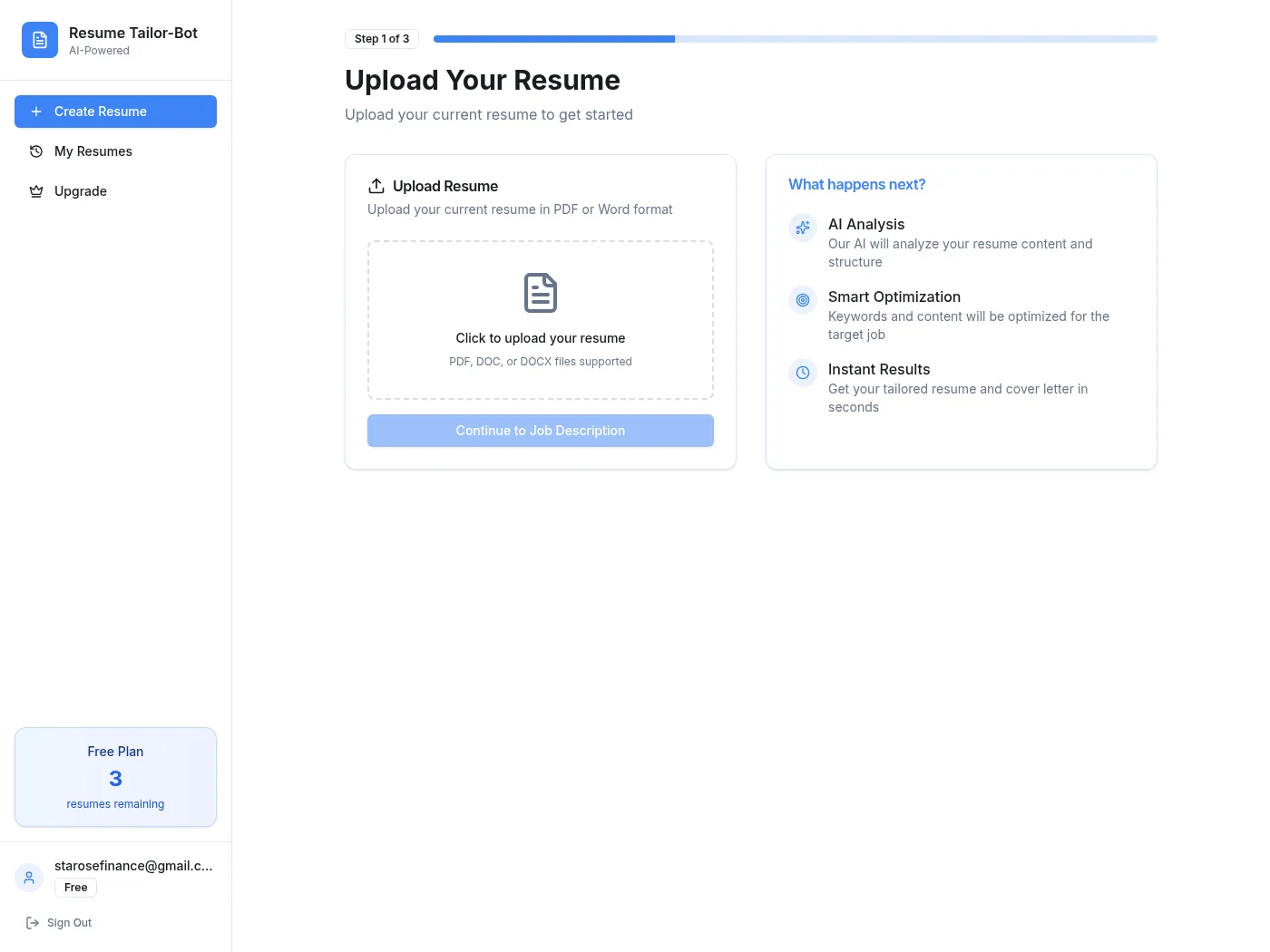 AI Resume & Cover Letter Tailor-Bot