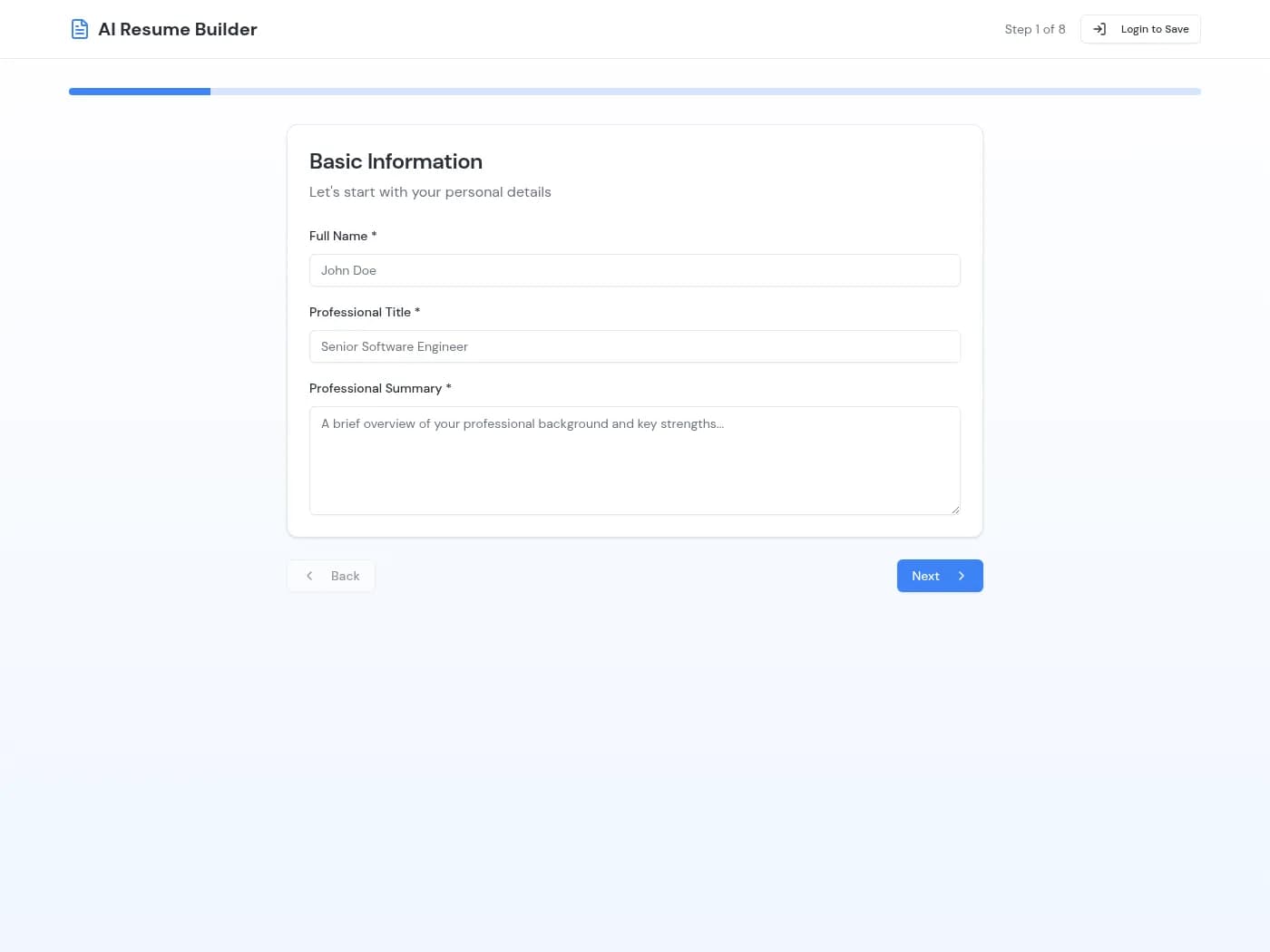 AI-Powered Resume & CV Builder with Customizable Templates