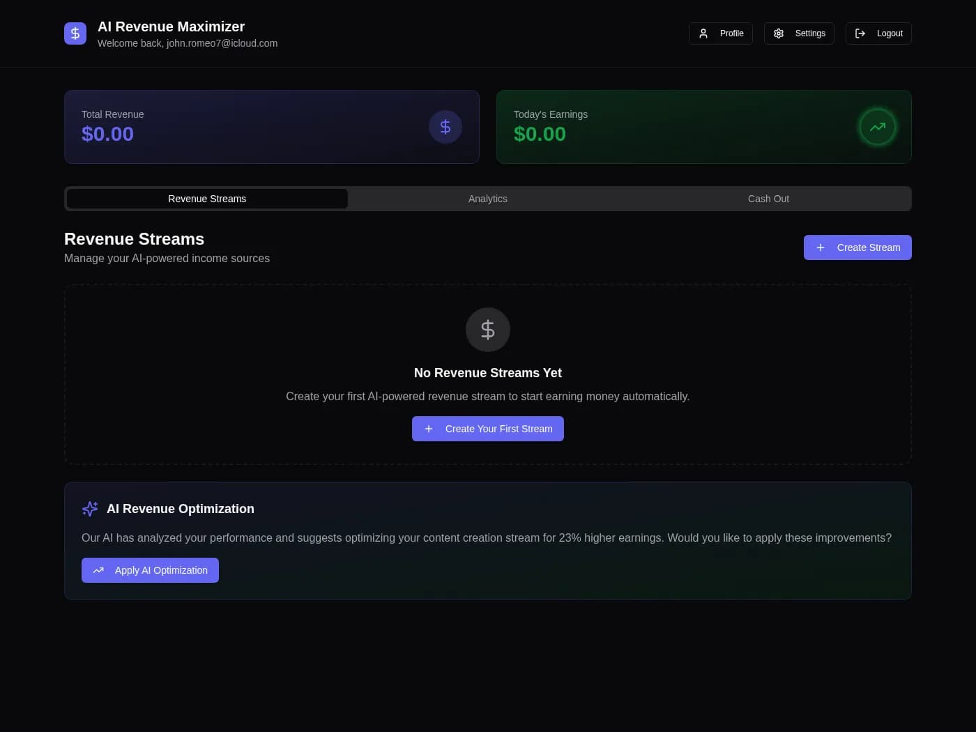 AI-Powered Revenue Maximizer Website