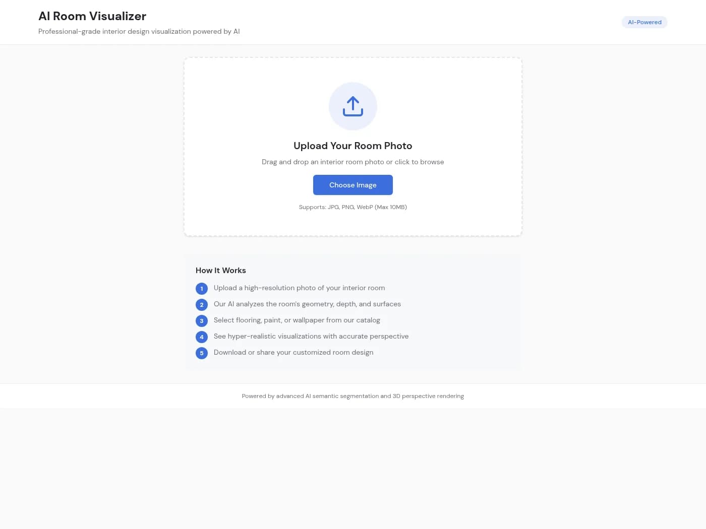 AI-Powered Advanced Room Visualizer Web App