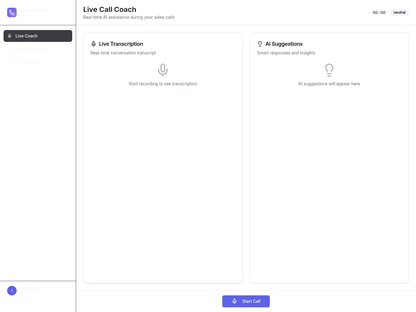 AI Sales Call Live Coach