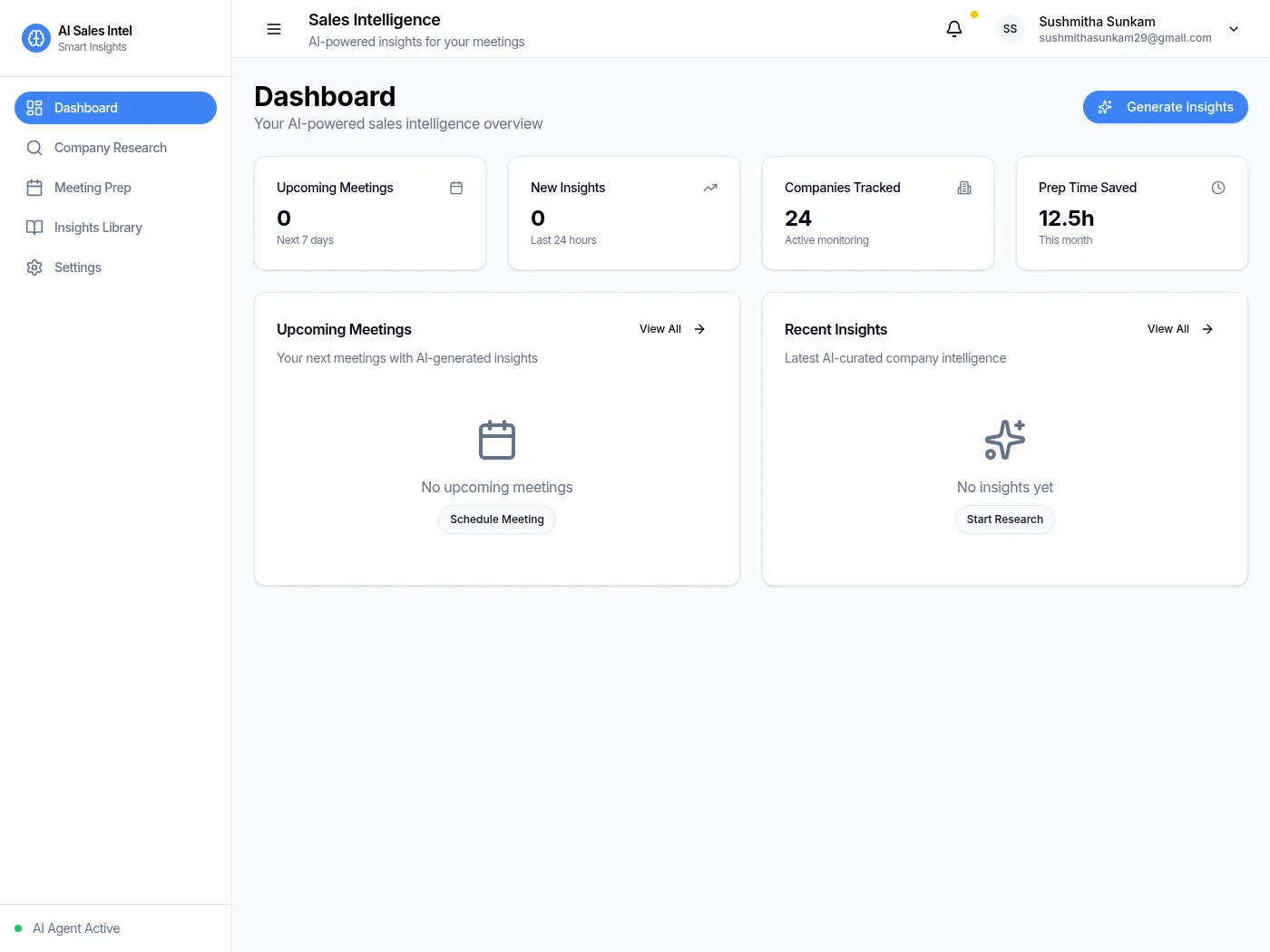 AI-Powered Sales Intelligence Agent for Real-Time Company Insights