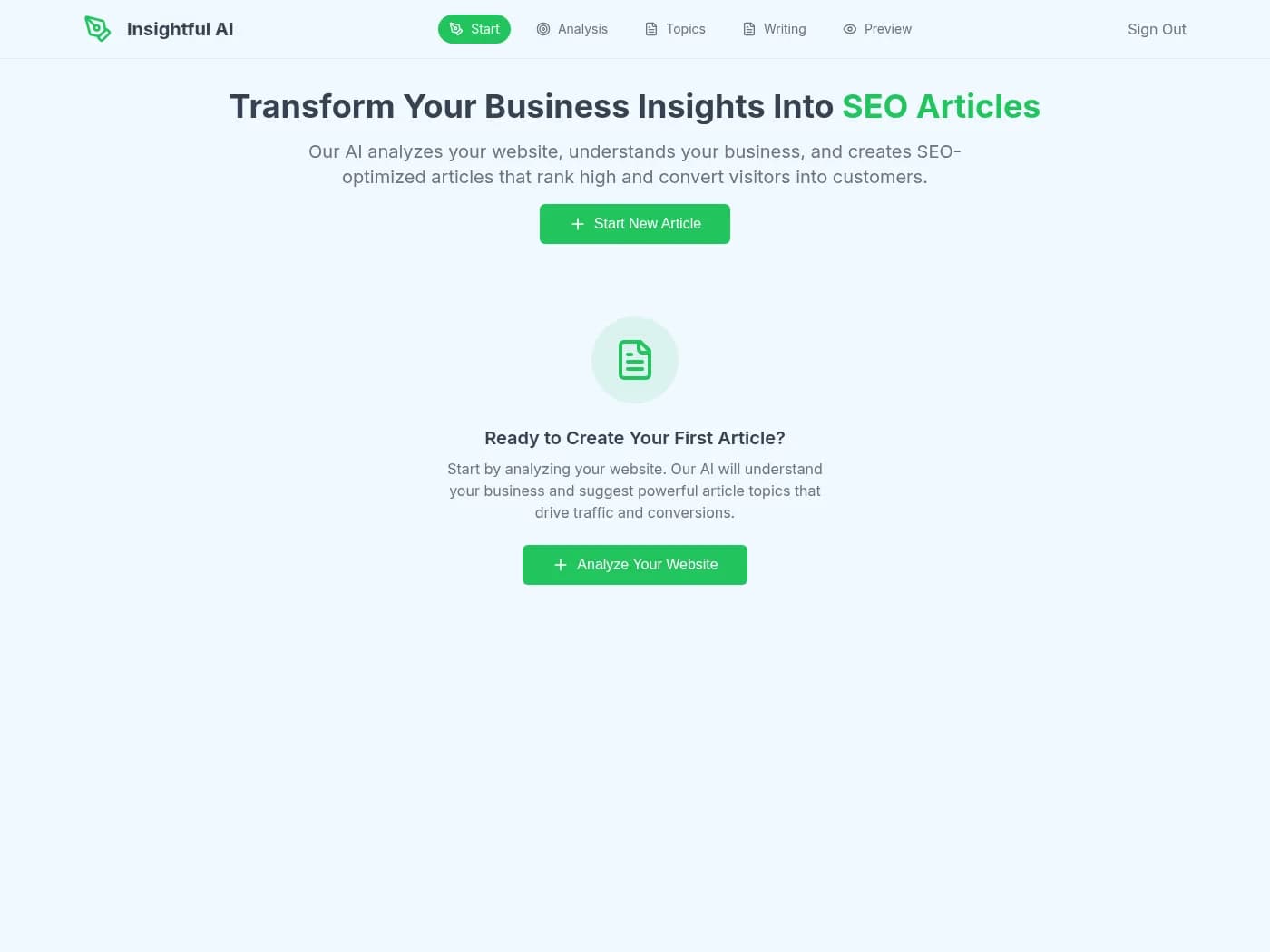 Insightful AI SEO Article Writer
