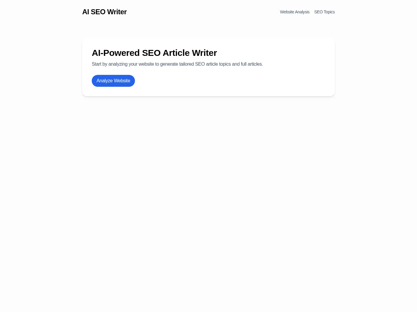 AI-Powered SEO Article Writer & Business Analyzer