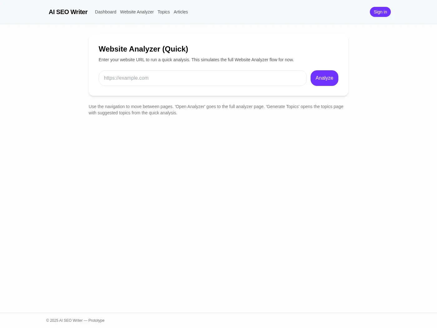 AI-Powered SEO Article Writer & Business Analyzer