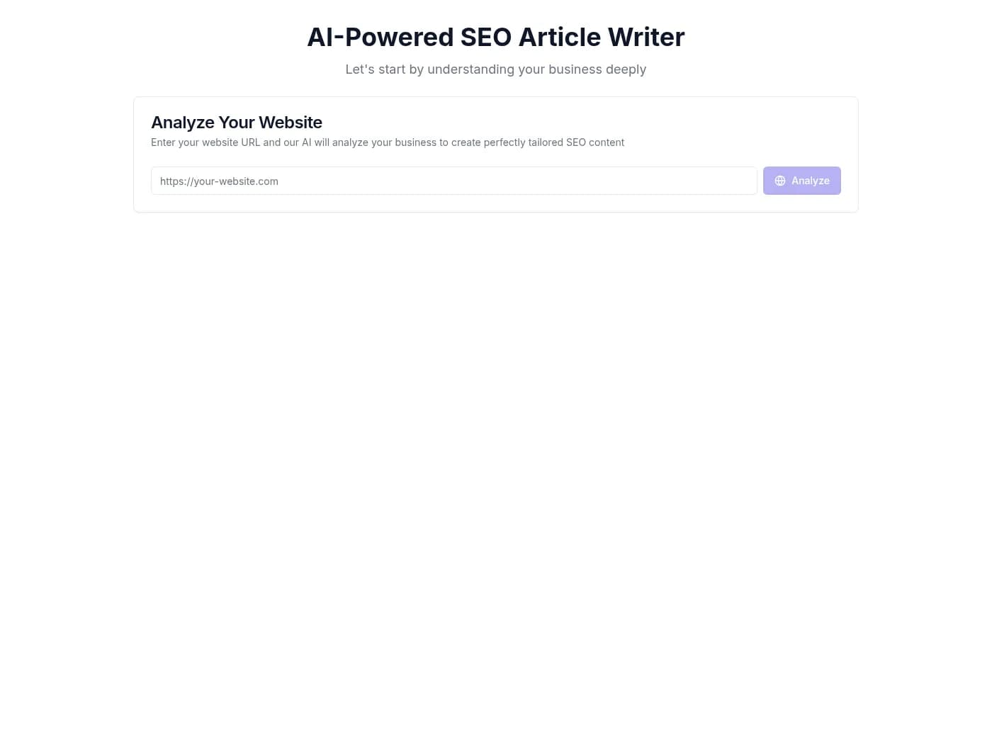Insightful AI-Powered SEO Article Writer for Your Business
