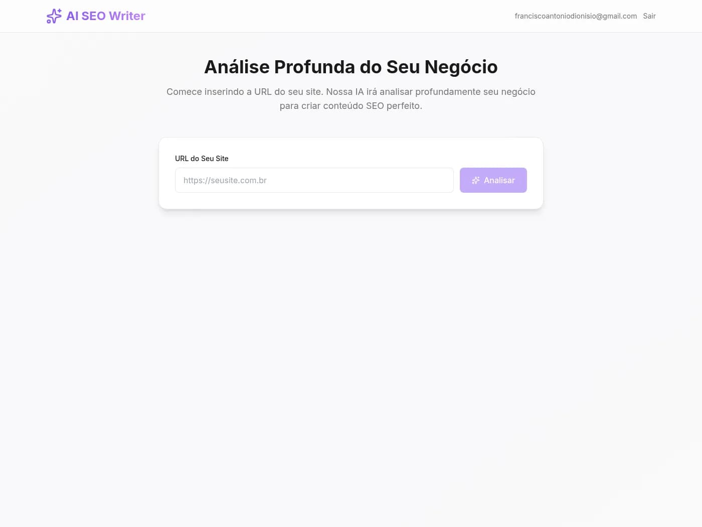 AI SEO Article Writer com Análise de Sites Empresariais