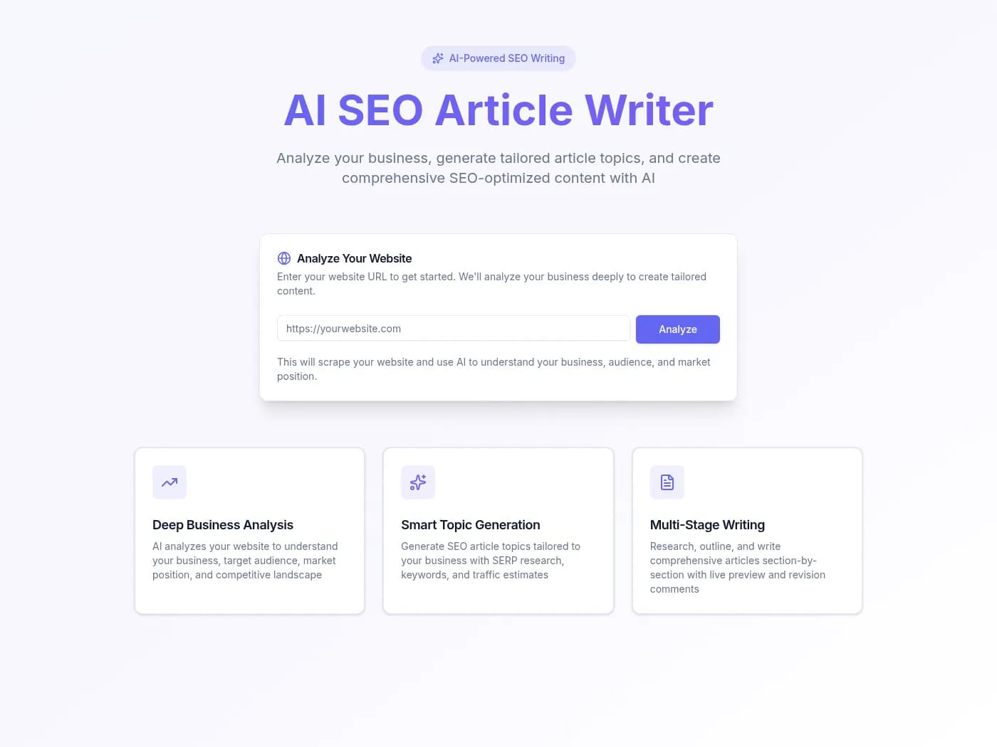 AI-Powered SEO Article Writer with Deep Business Understanding