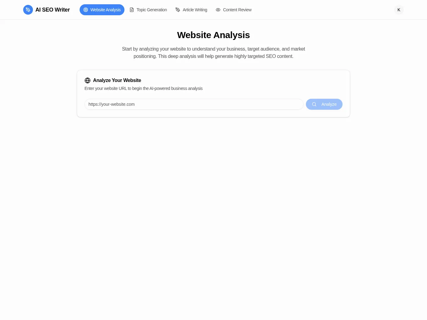 AI-Powered SEO Article Writer with Business Analysis