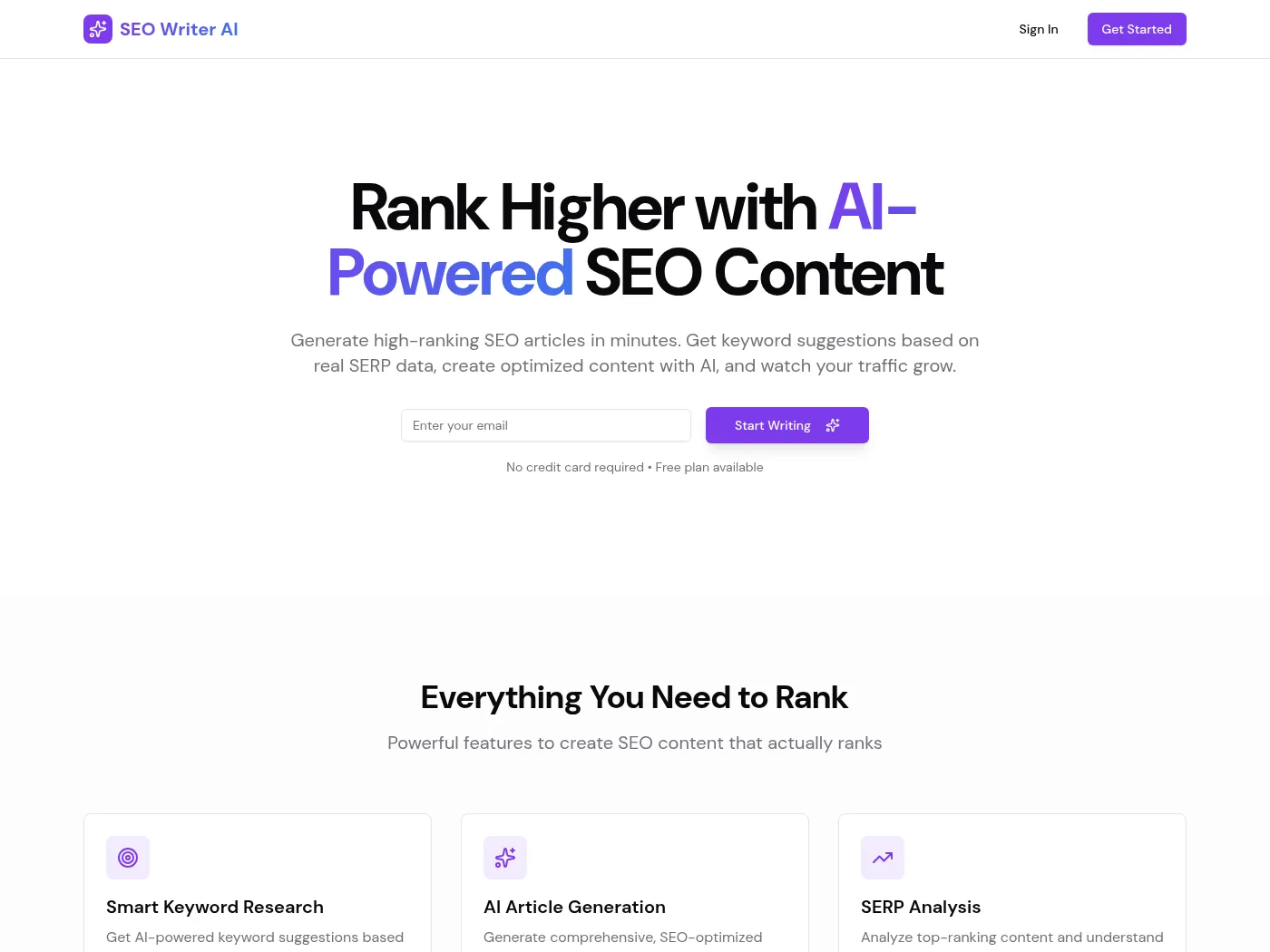 AI SEO Article Writer & Keyword Generator