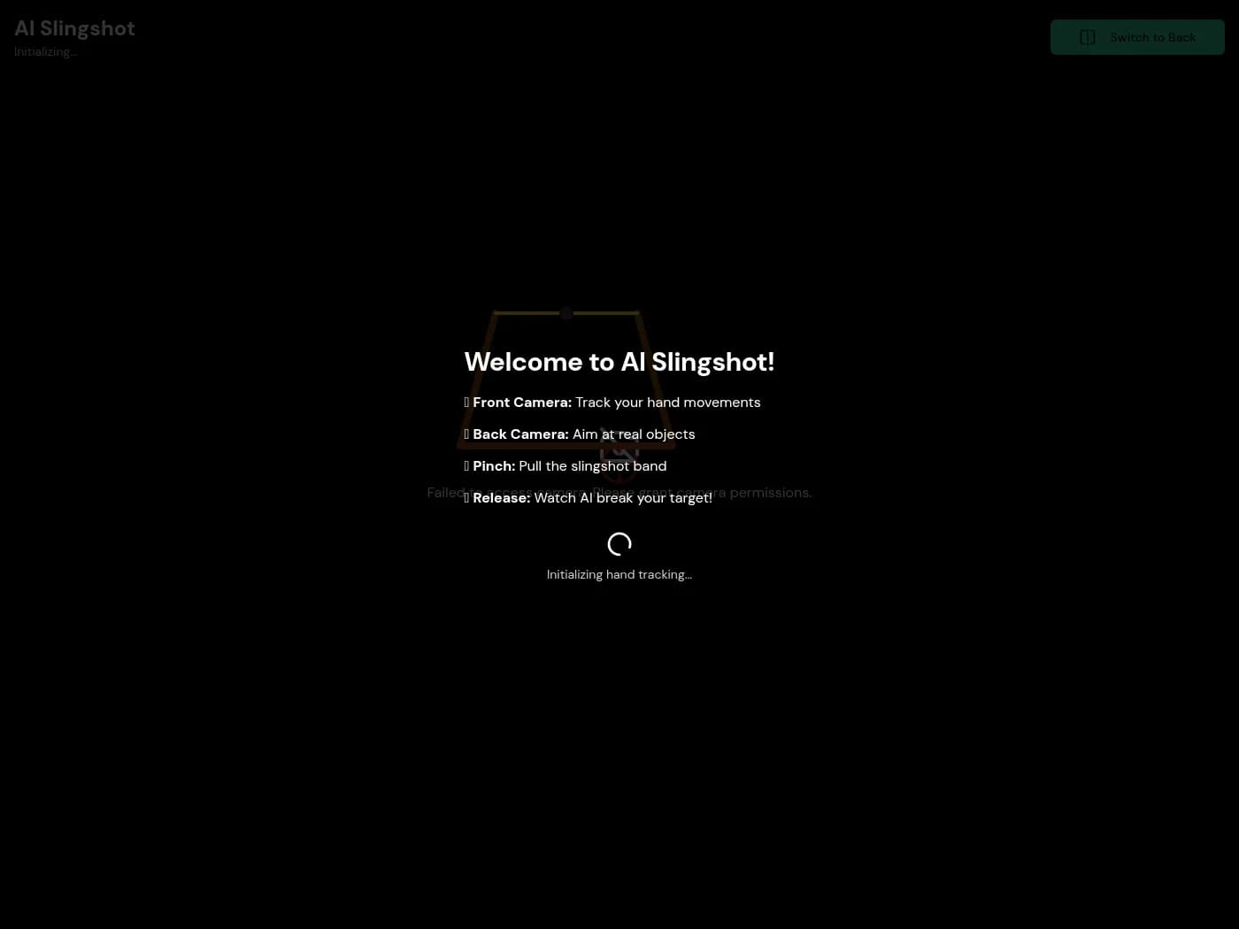 AI-Powered Slingshot Gesture App