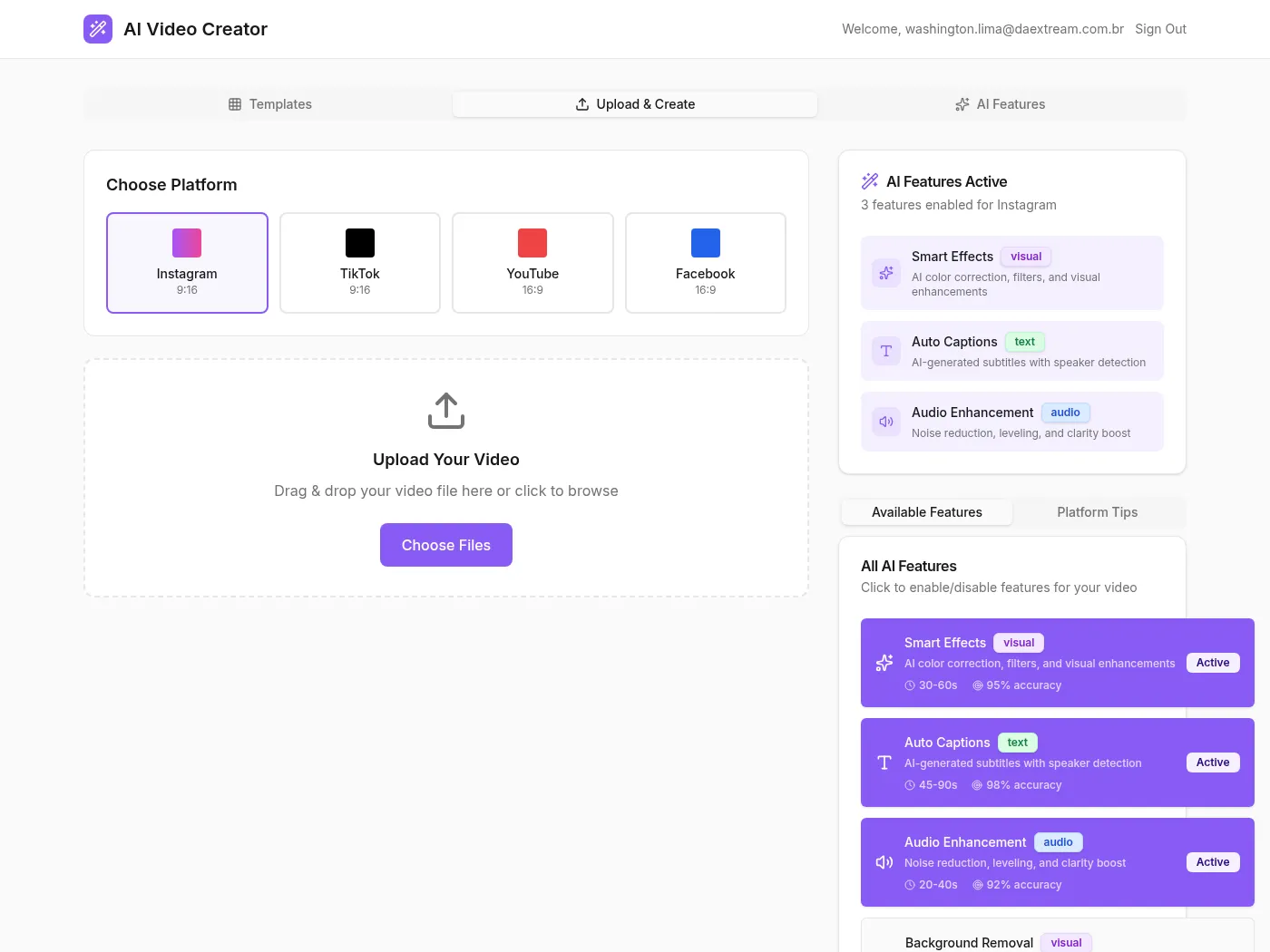 AI-Powered Social Media Ad Video Creator