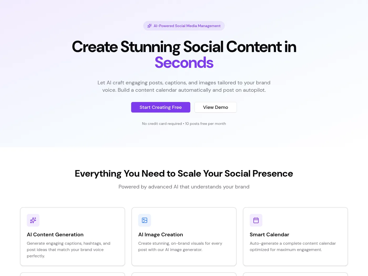 AI Social Media Manager SaaS