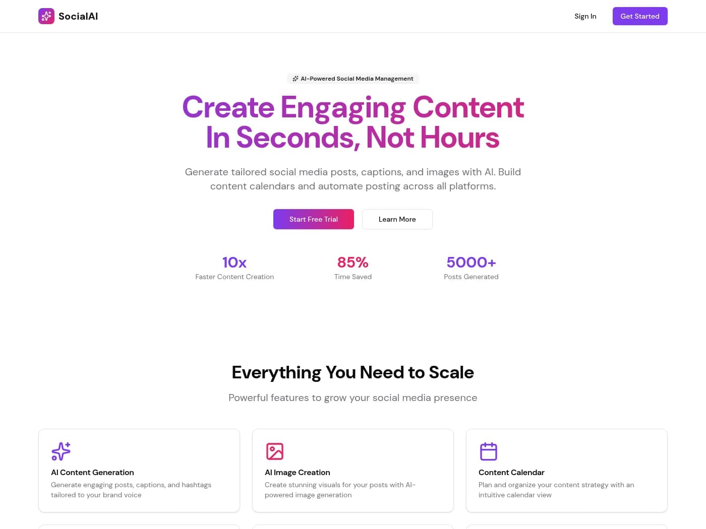 AI Social Media Manager SaaS