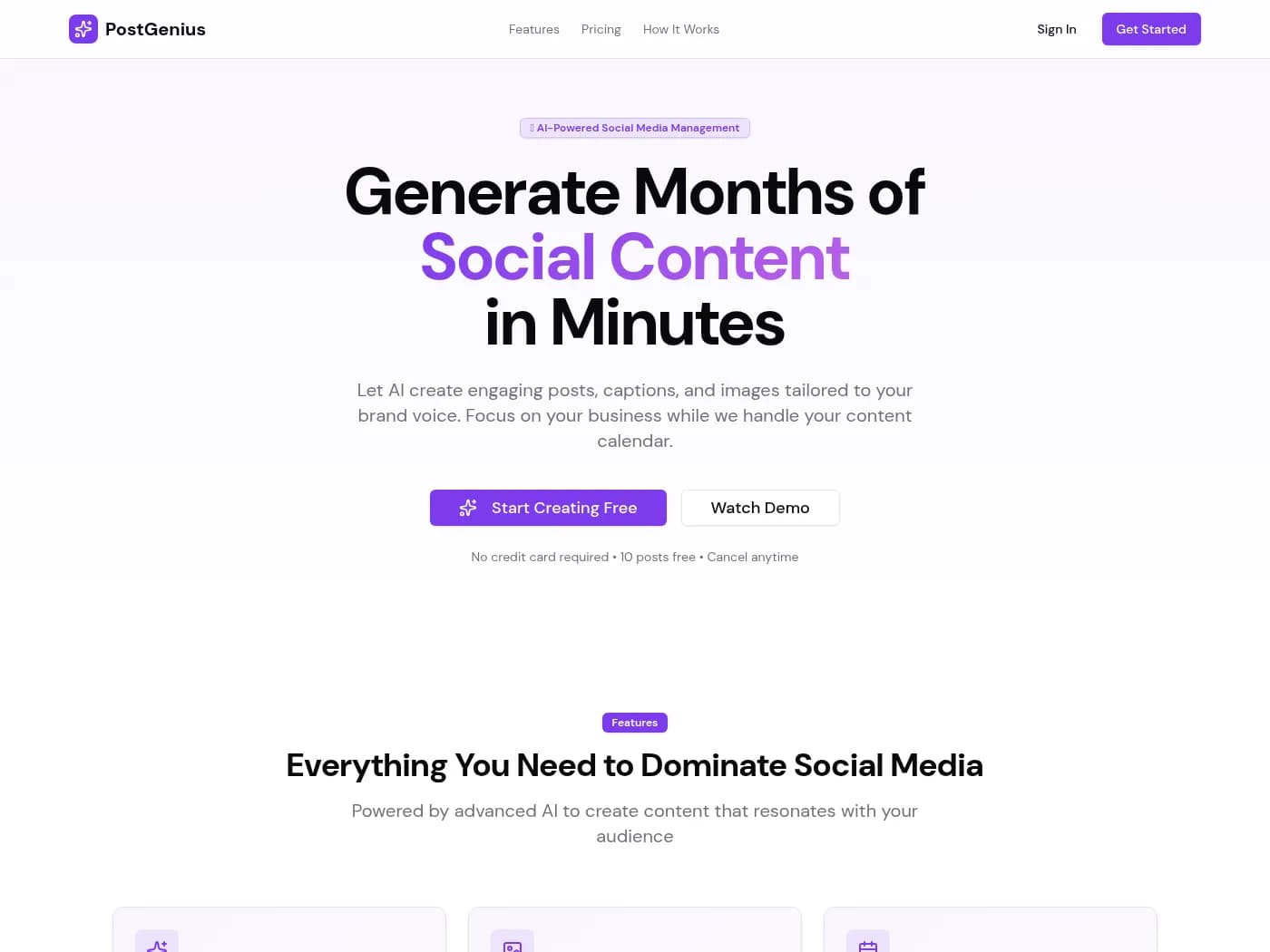 AI Social Media Content Manager SaaS