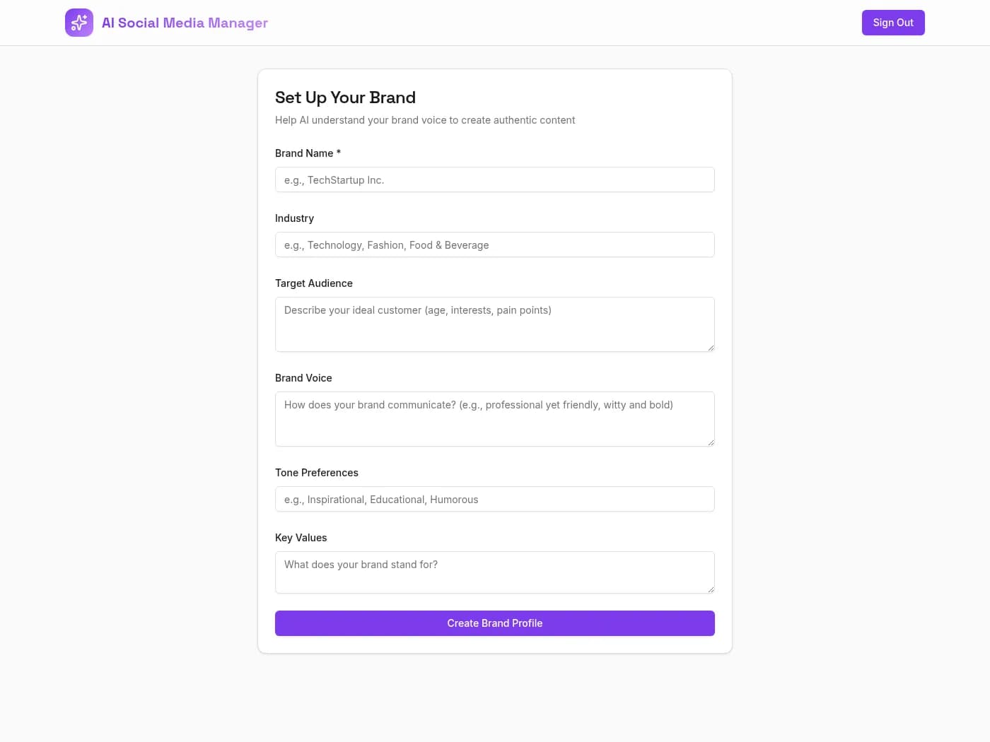 AI Social Media Manager SaaS