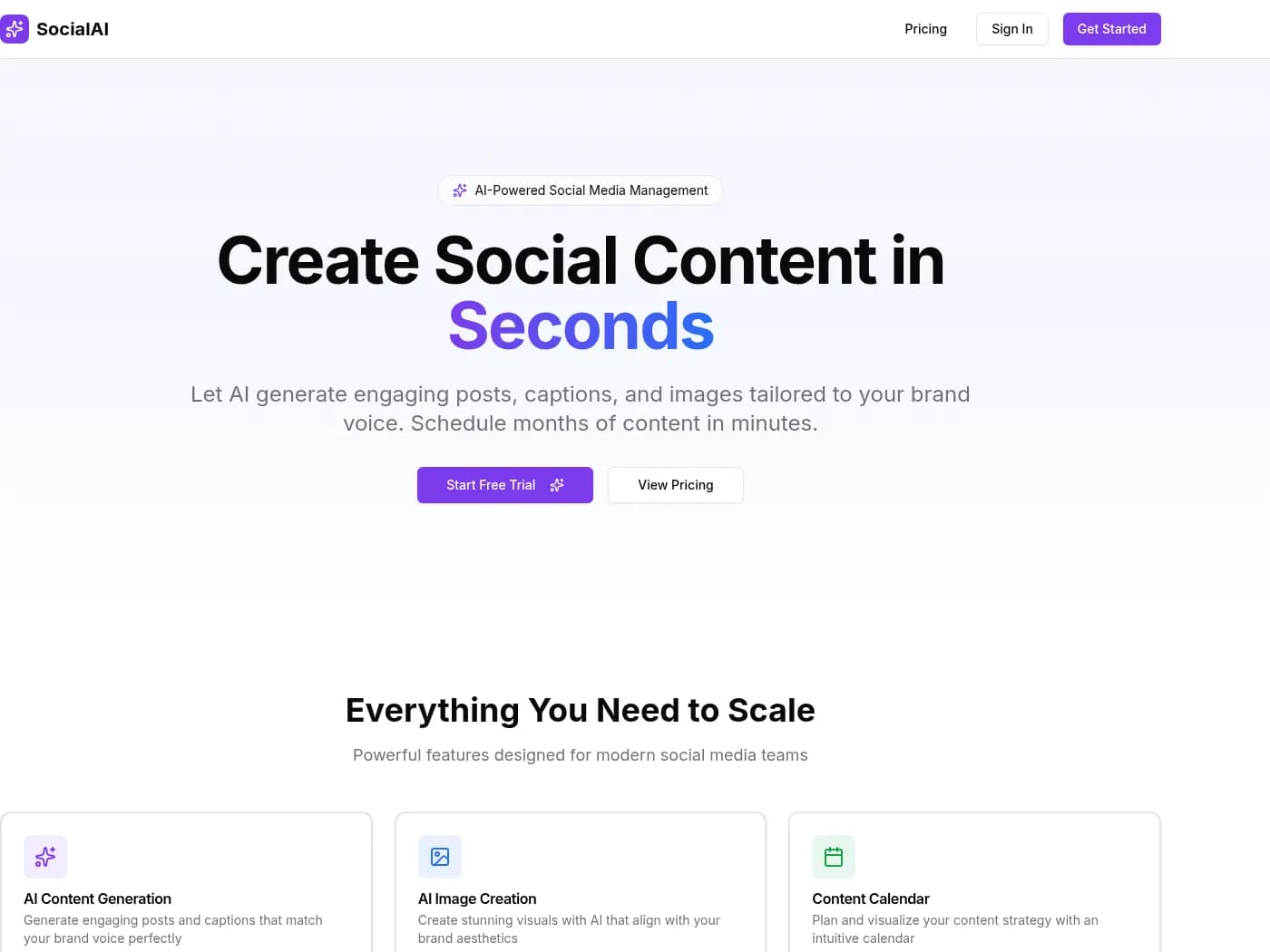 AI Social Media Manager SaaS