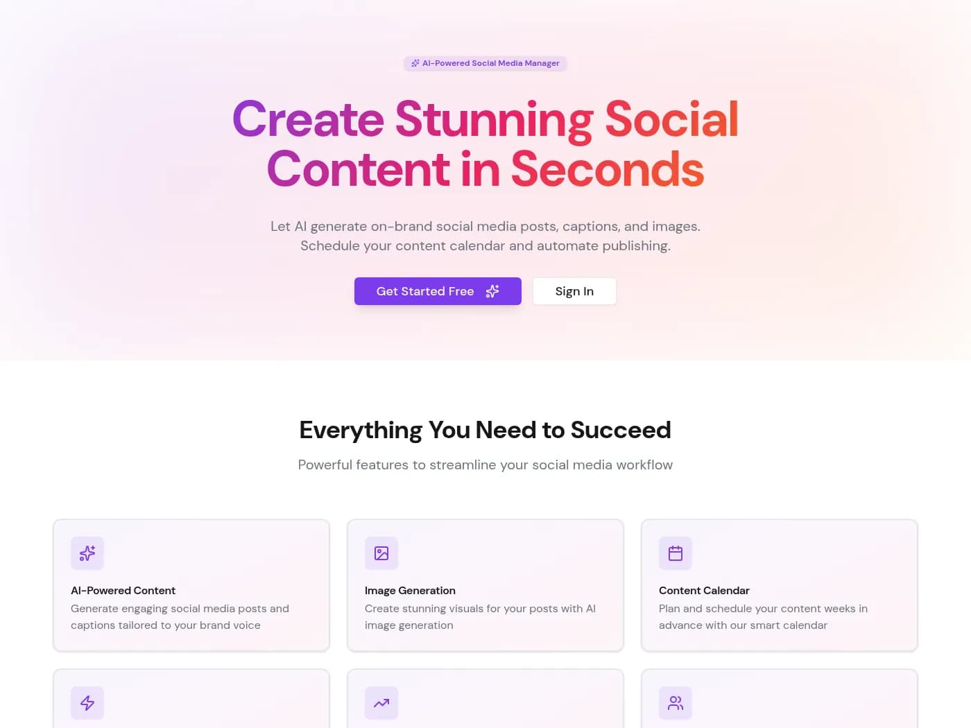 AI Social Media Manager SaaS