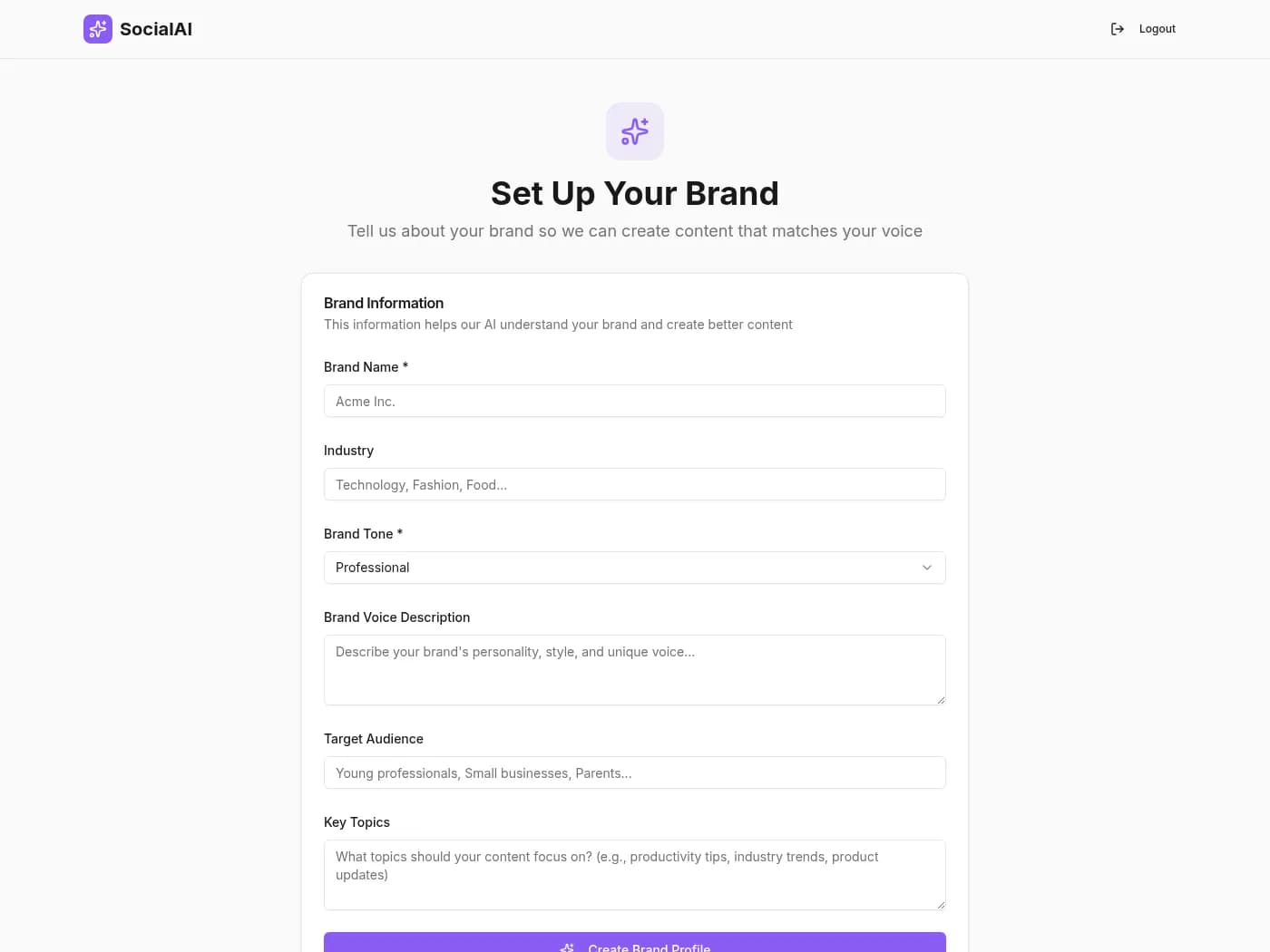 AI Social Media Manager SaaS Platform