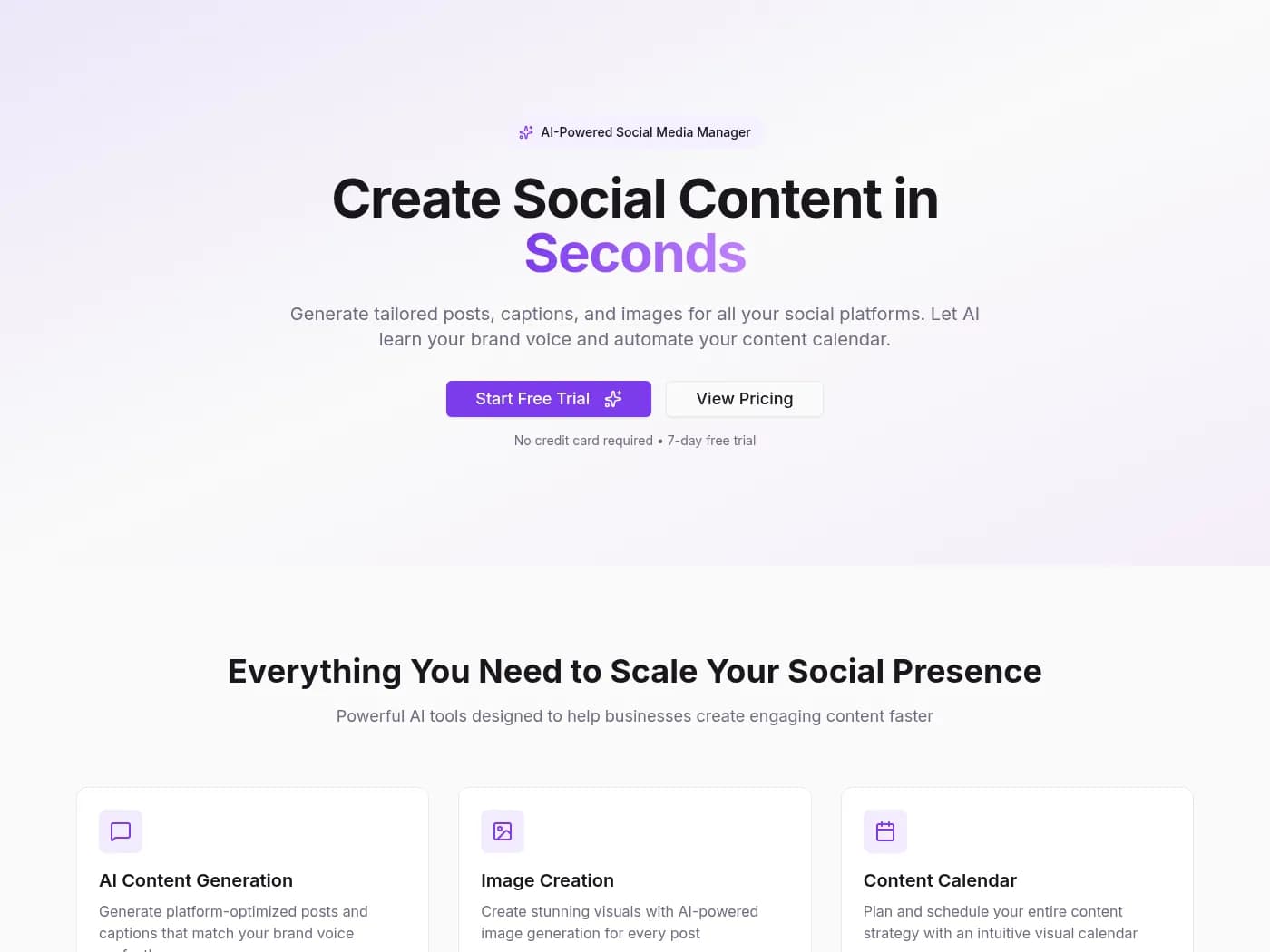 AI Social Media Manager SaaS Platform