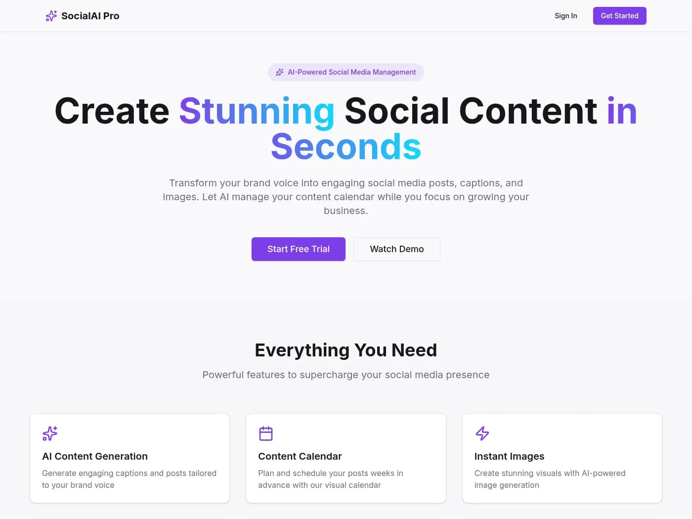 AI Social Media Manager SaaS