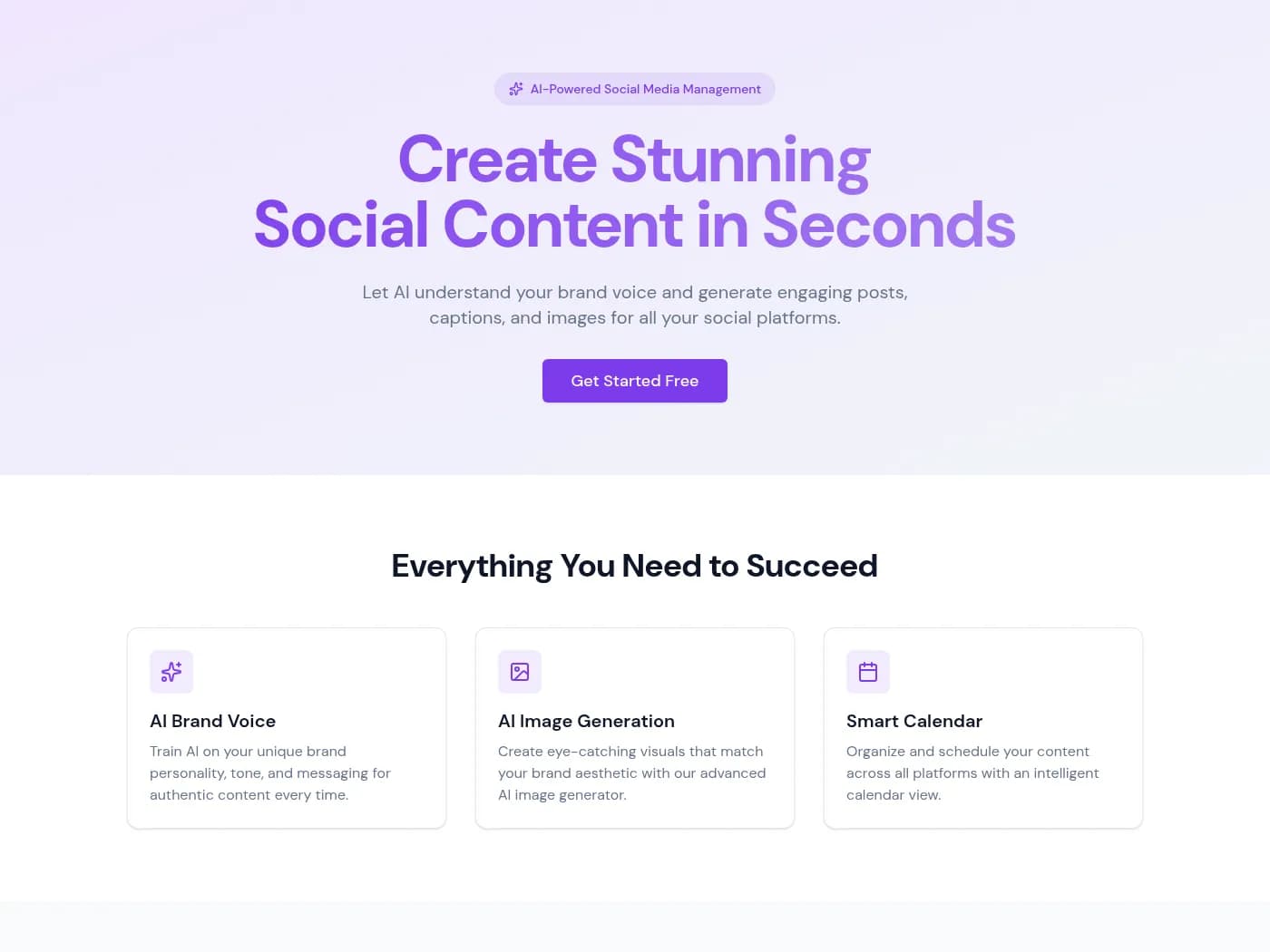 AI Social Media Content Manager SaaS
