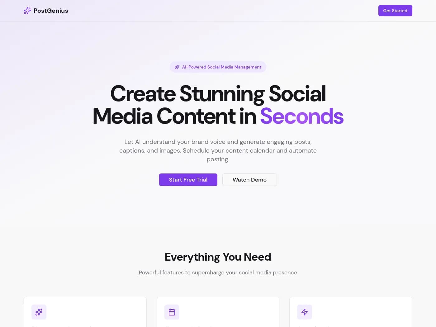 AI Social Media Manager SaaS