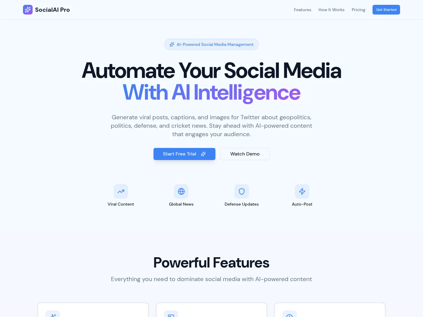 AI-Powered Social Media Manager for Geopolitics, Politics, Defence, and Cricket News