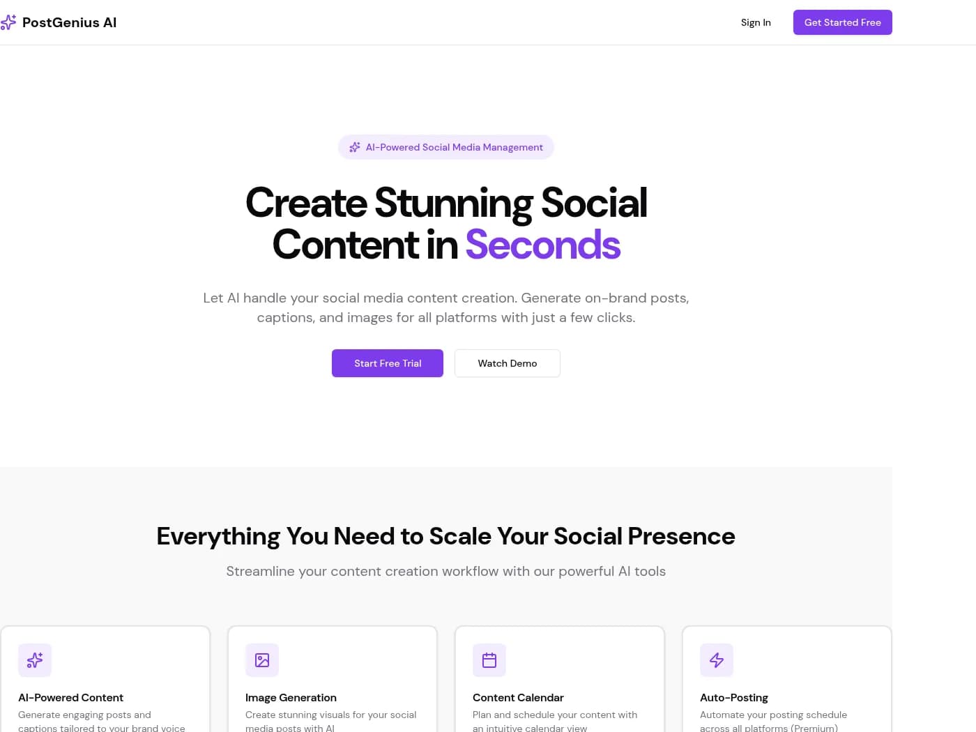 AI Social Media Manager SaaS