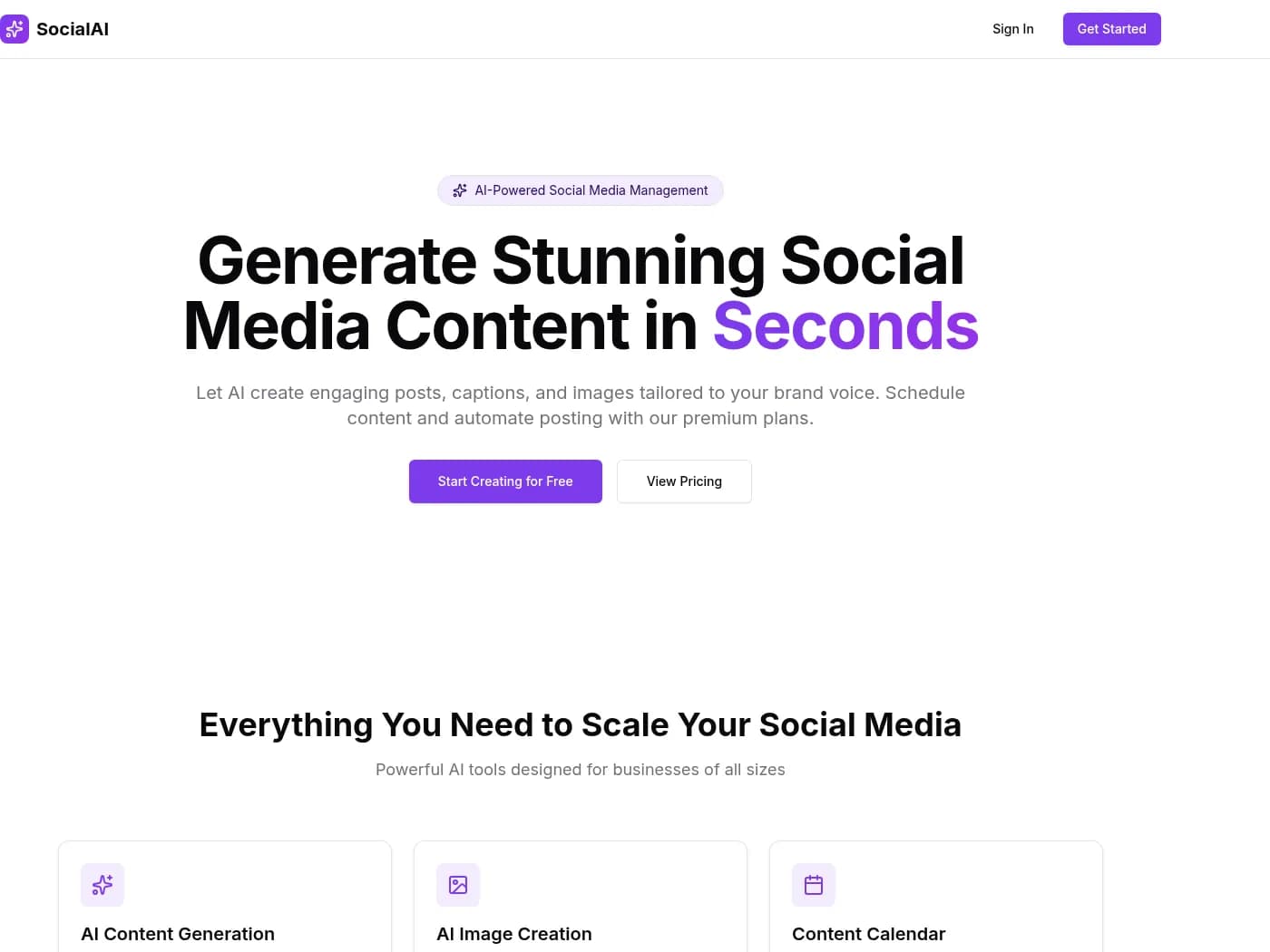 AI Social Media Manager SaaS
