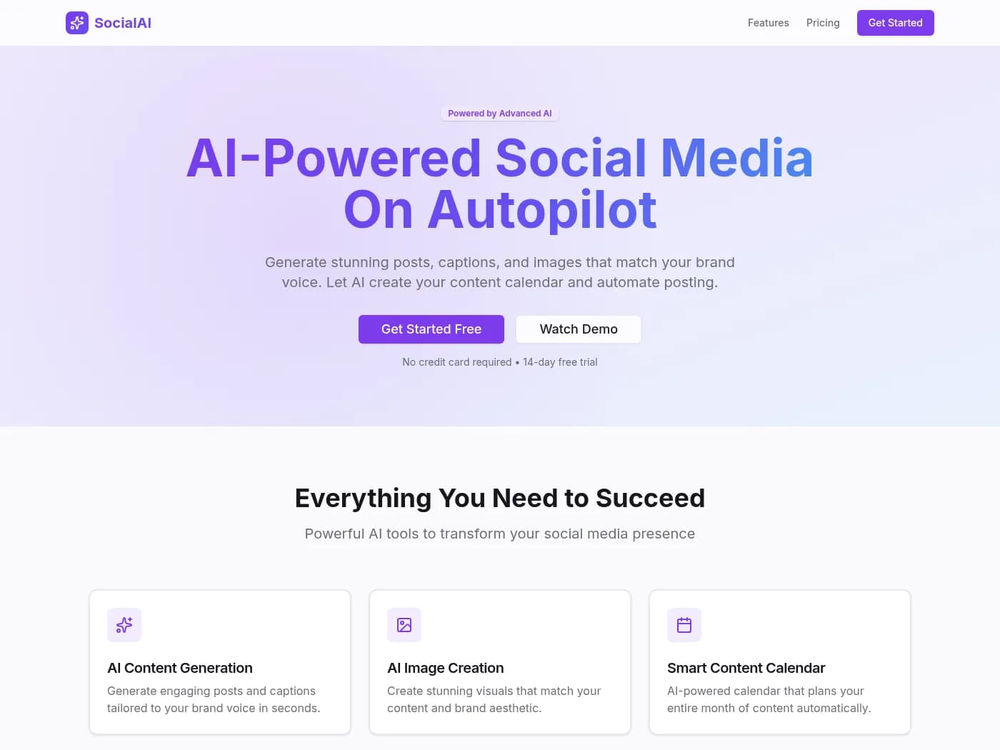 AI Social Media Manager SaaS