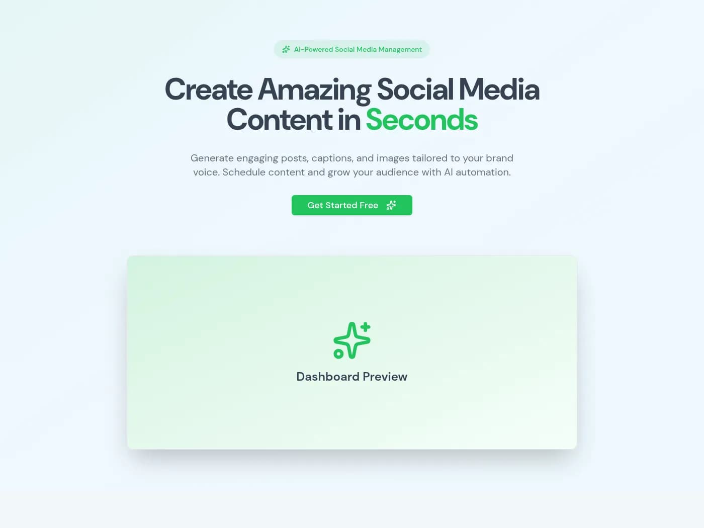 AI-Powered Social Media Manager SaaS