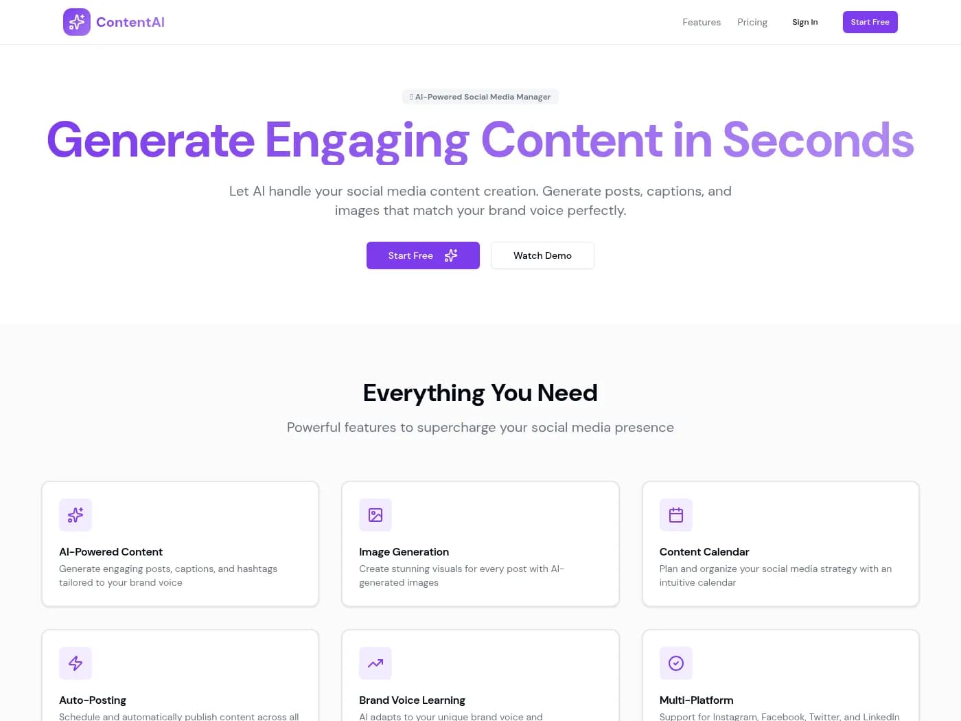 AI Social Media Manager SaaS
