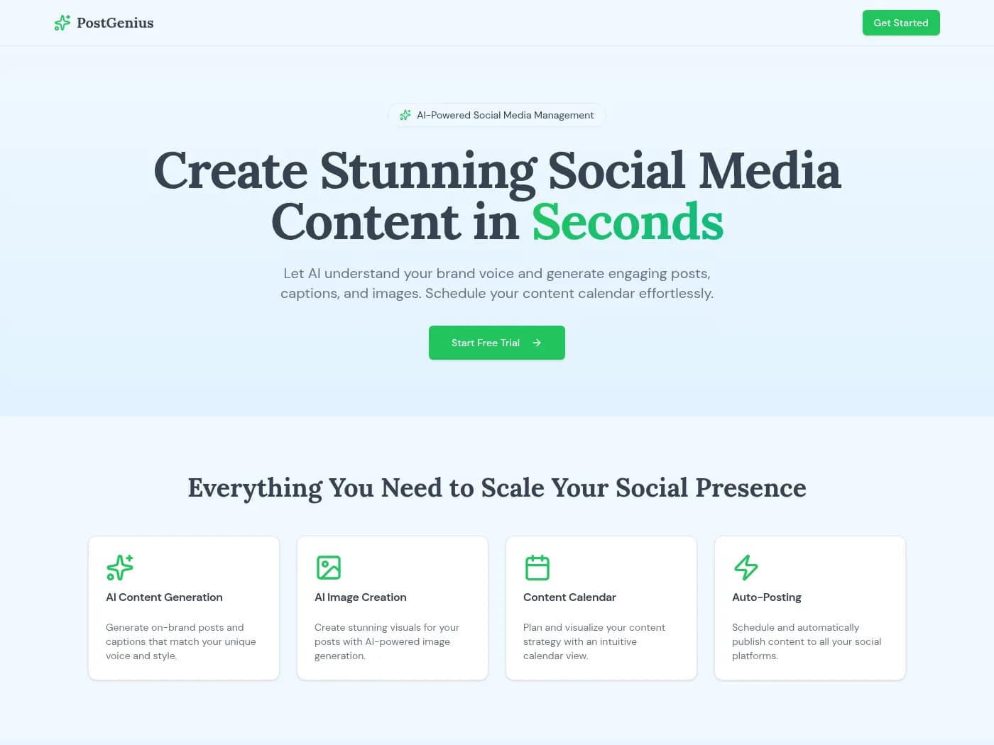 AI-Powered Social Media Manager SaaS