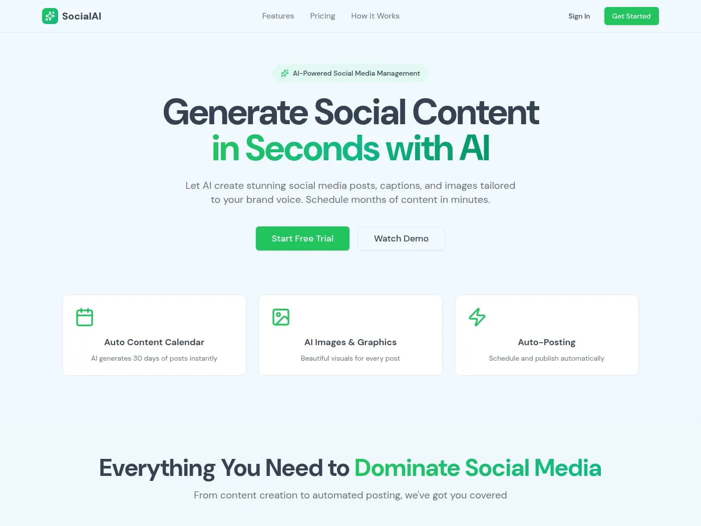 AI Social Media Manager SaaS Platform