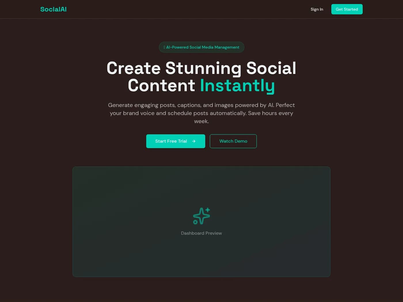 AI Social Media Manager SaaS