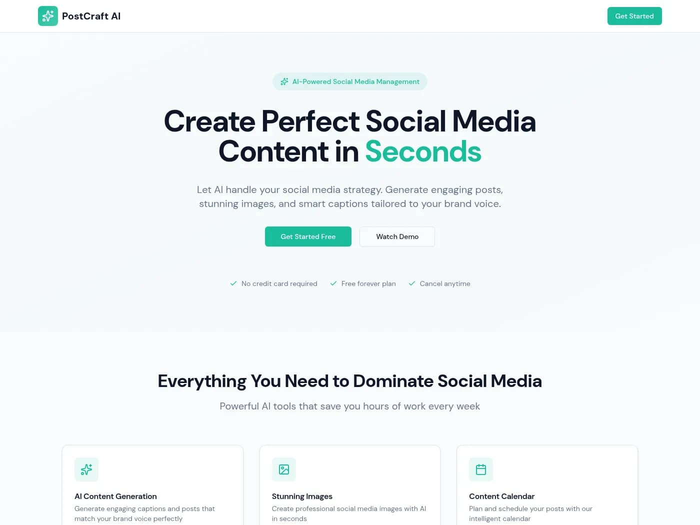 AI-Powered Social Media Manager SaaS