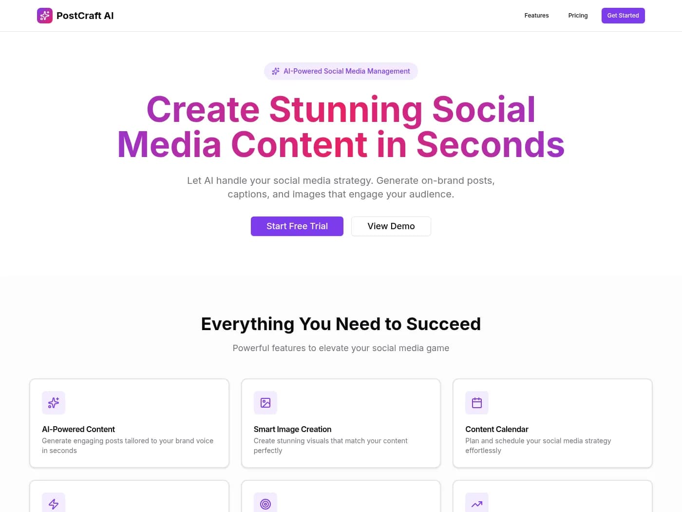 AI-Powered Social Media Manager SaaS