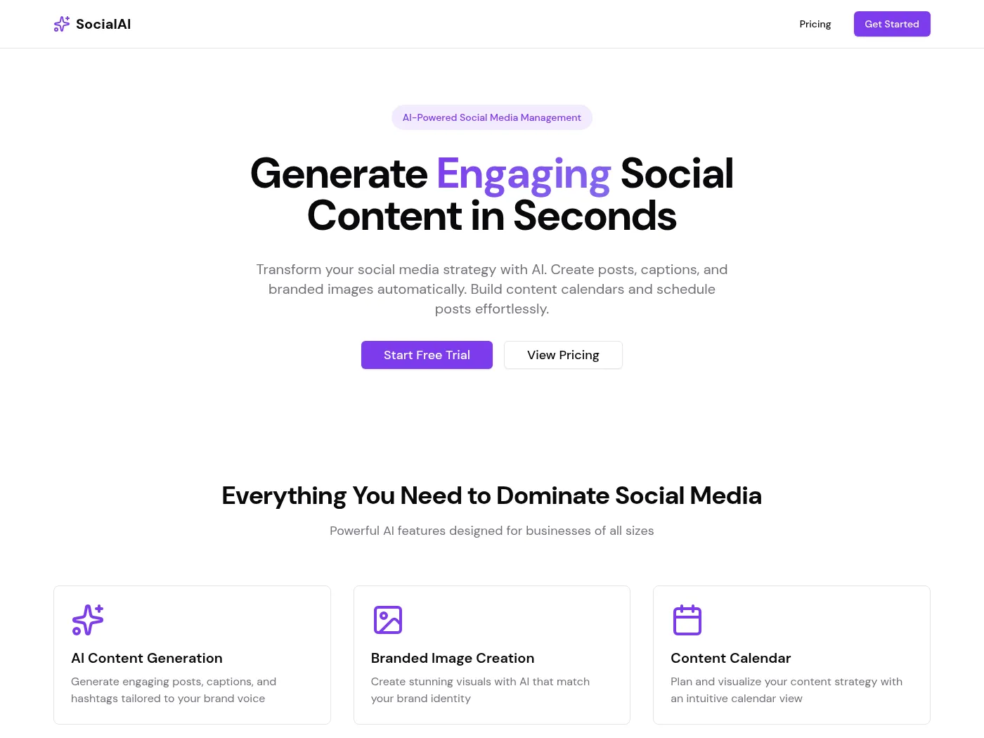 AI Social Media Manager SaaS