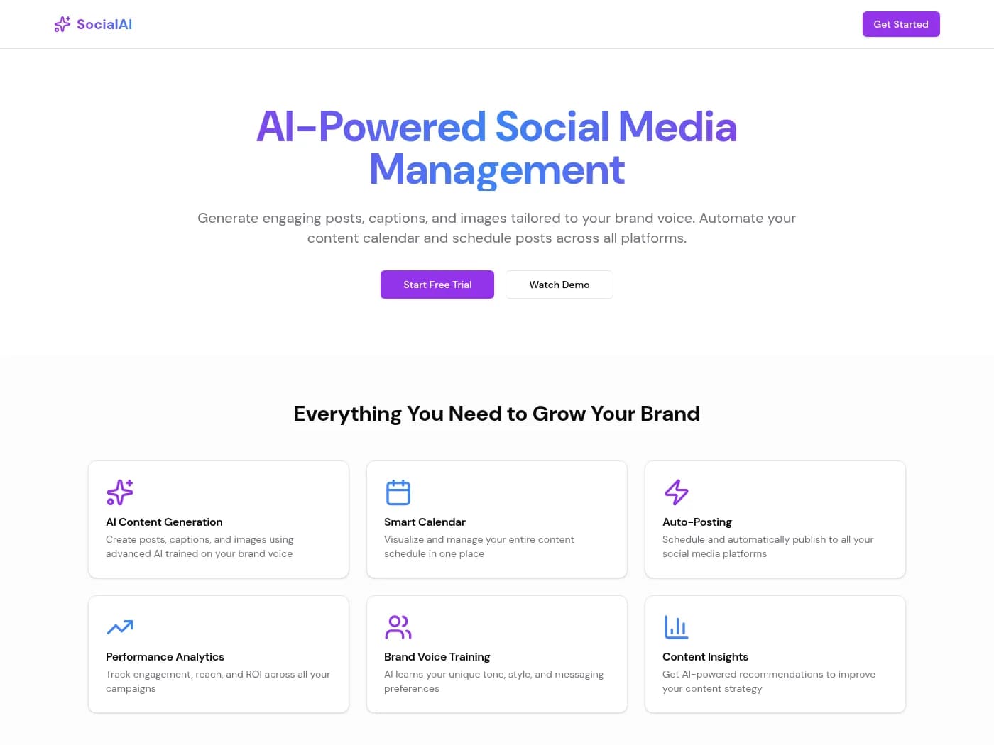 AI-Powered Social Media Manager SaaS